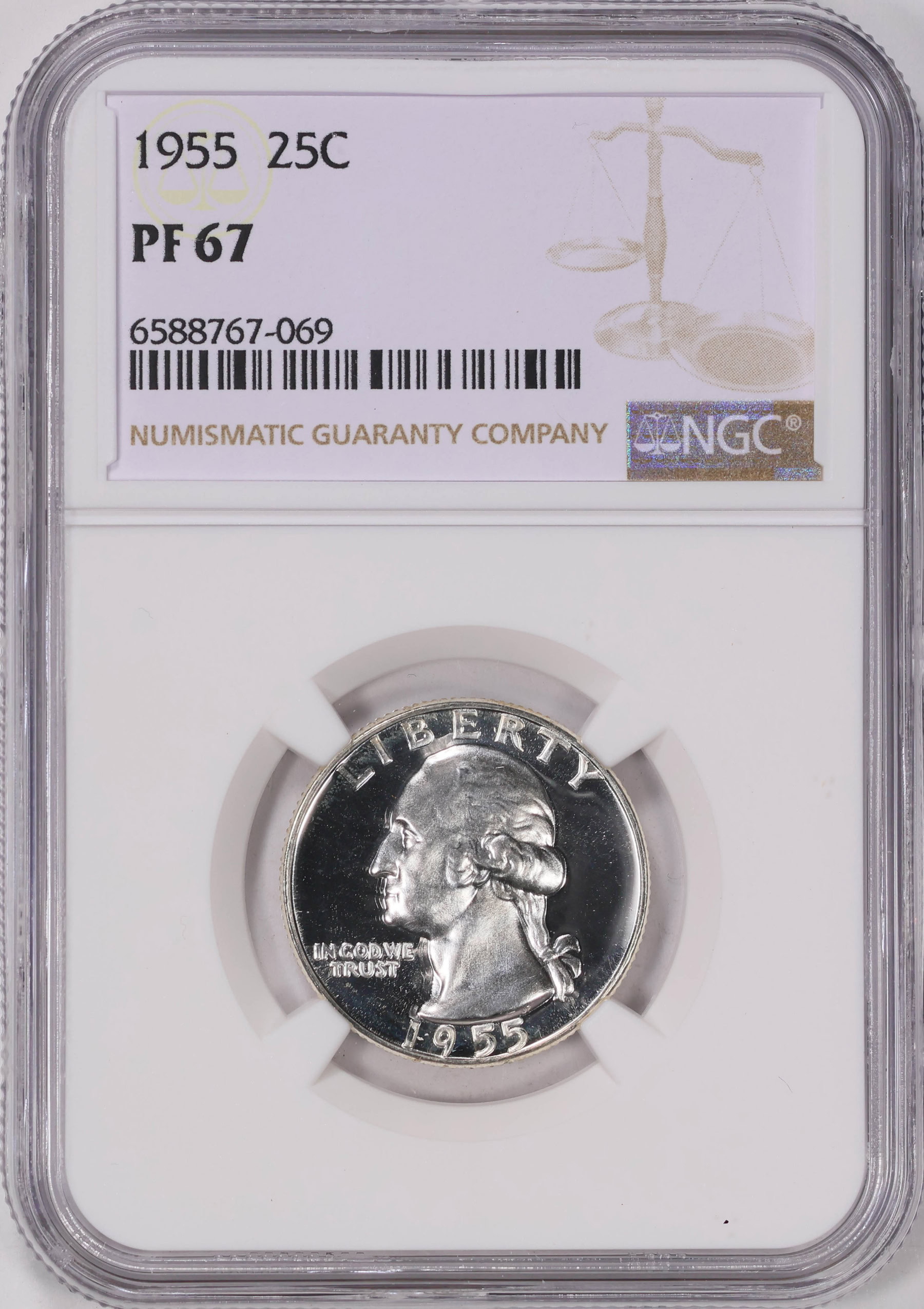 1955 Washington Quarter NGC Proof-67 (Item 1744745) | GreatCollections Coin Auctions