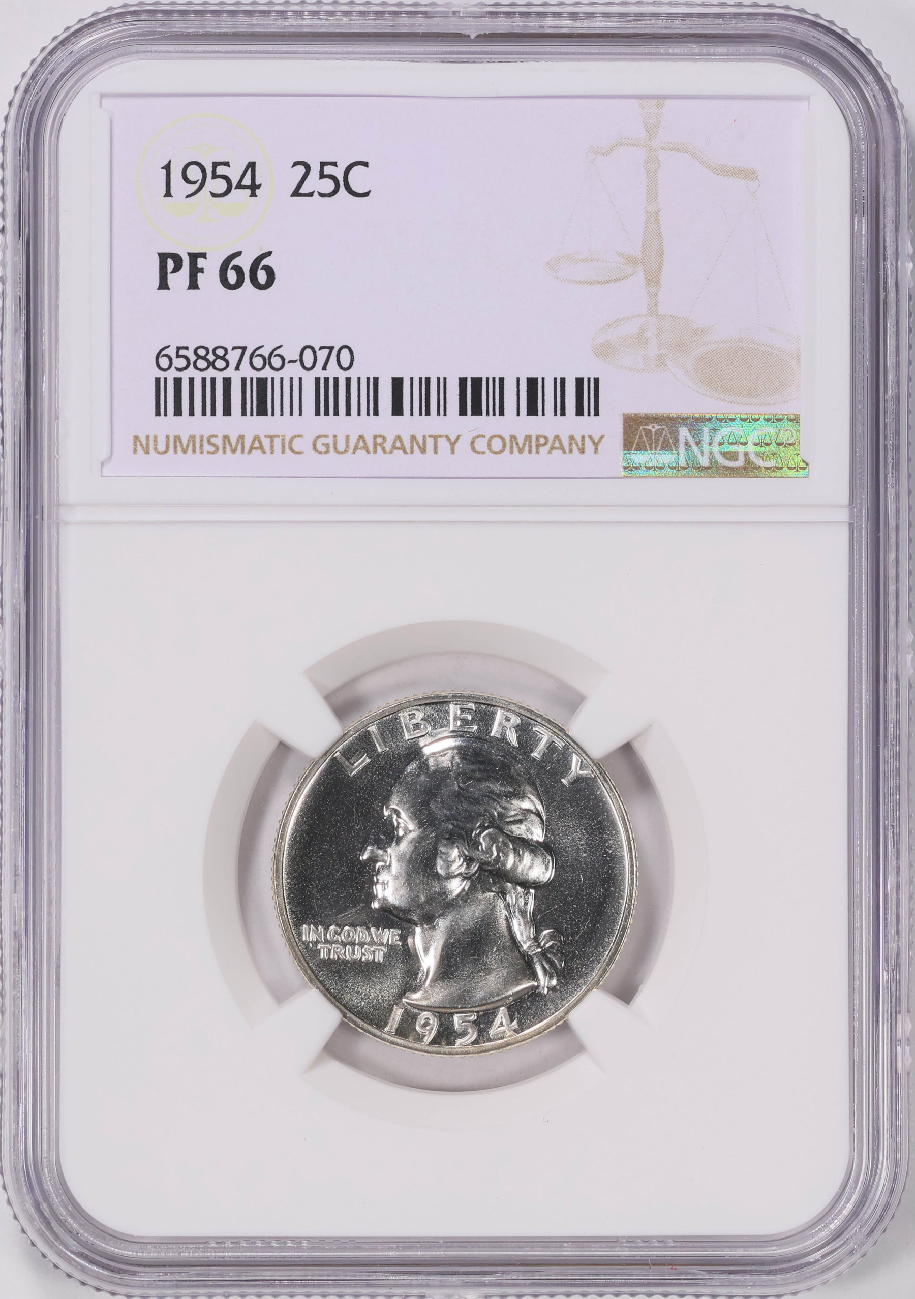 1954 Washington Quarter NGC Proof-66 (Item 1744888) | GreatCollections Coin Auctions