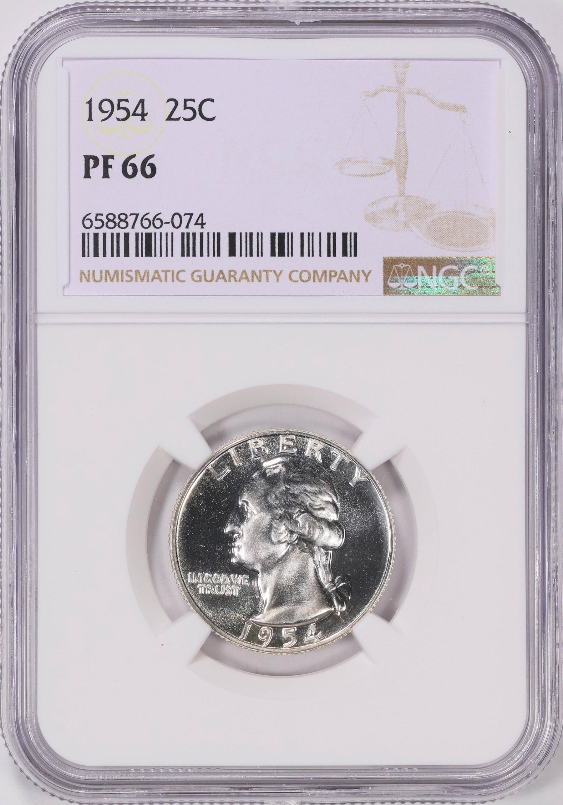 1954 Washington Quarter NGC Proof-66 (Item 1744892) | GreatCollections Coin Auctions