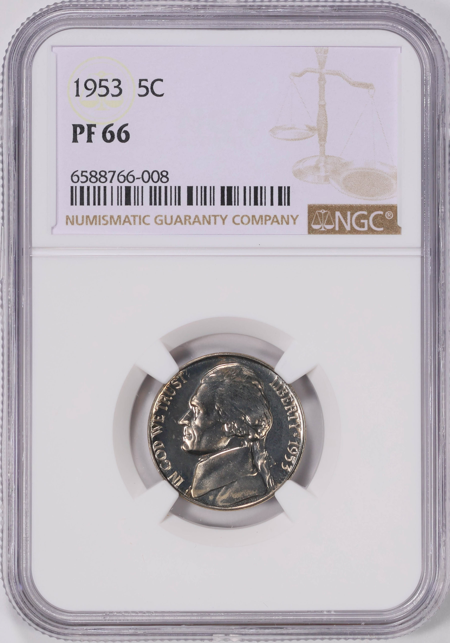 1953 Jefferson Nickel NGC Proof-66 (Item 1745007) | GreatCollections Coin Auctions