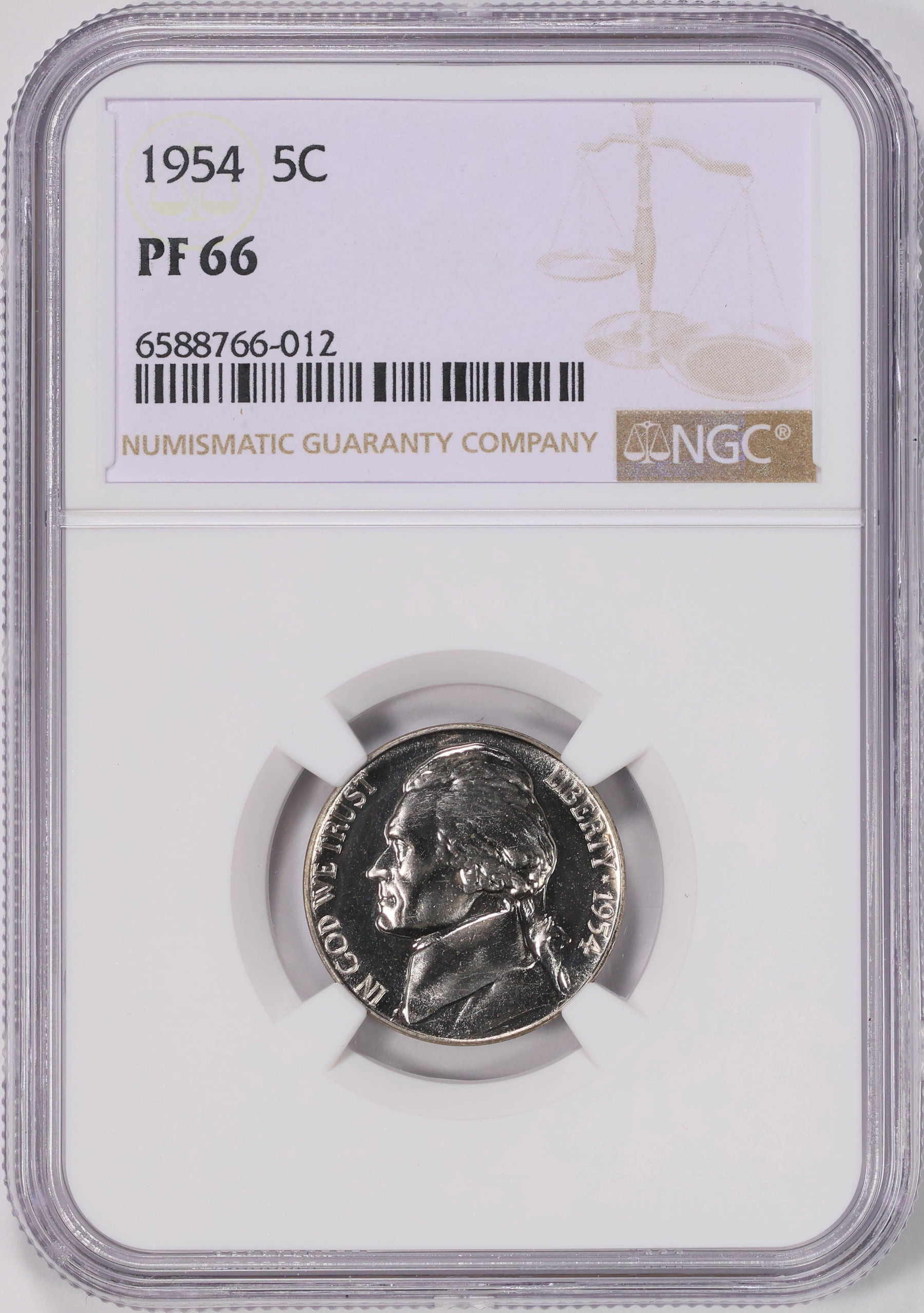 1954 Jefferson Nickel NGC Proof-66 (Item 1745011) | GreatCollections Coin Auctions