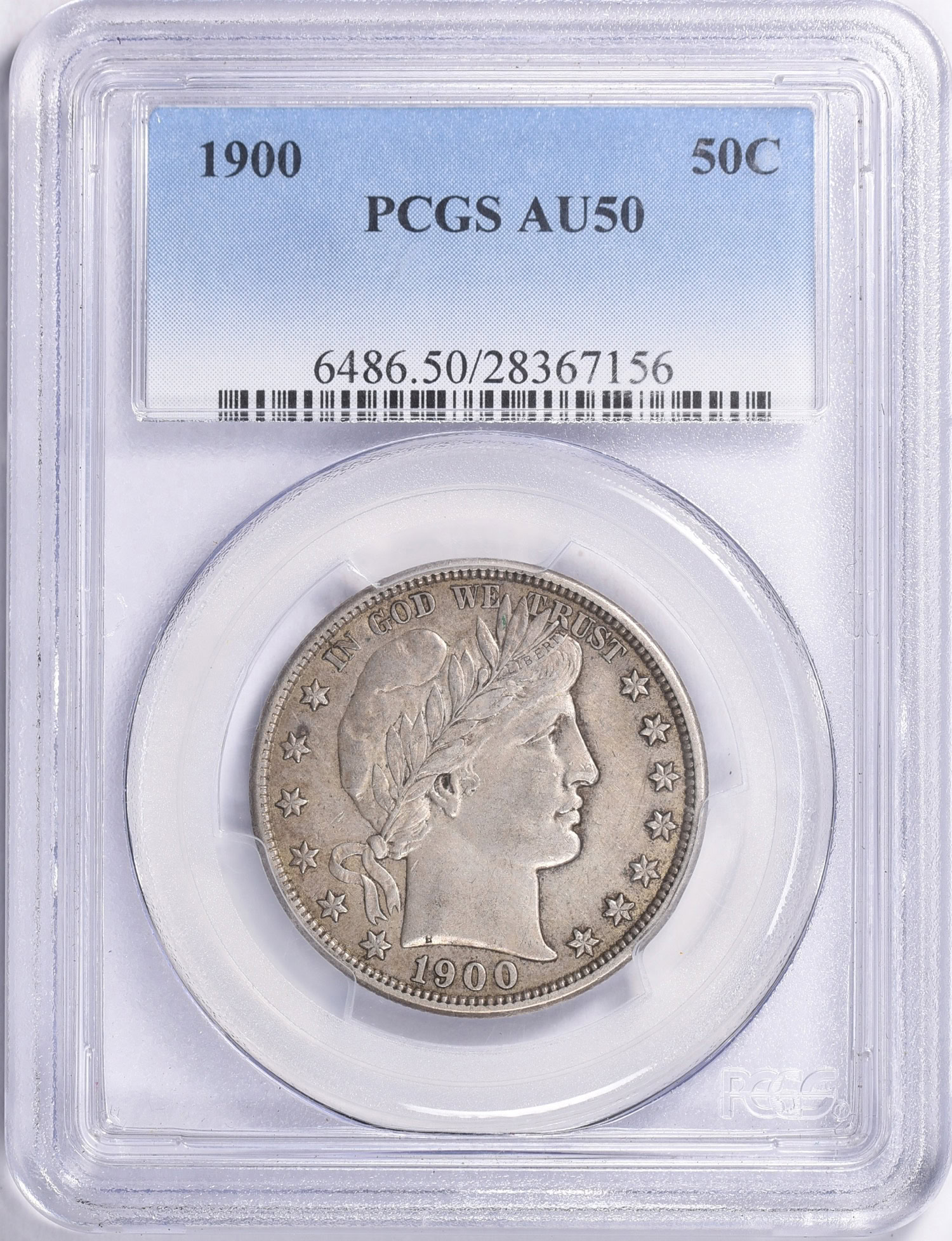 1900 Barber Half Dollar PCGS AU-50 (Item 1745049) | GreatCollections Coin Auctions