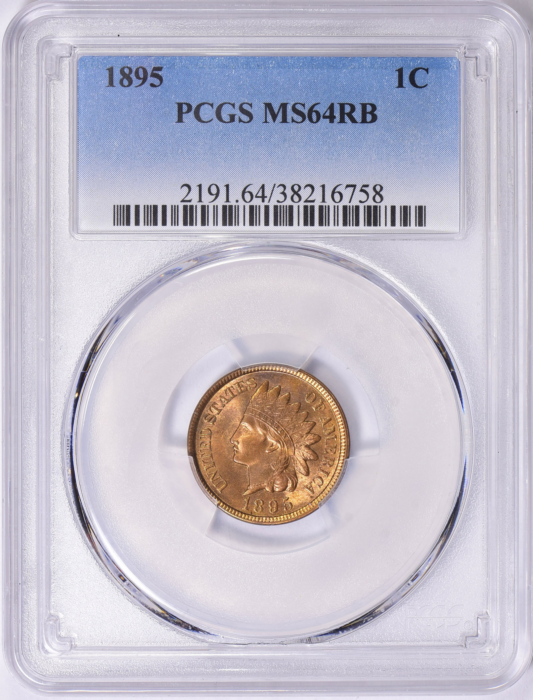 1895 Indian Cent PCGS MS-64 RB (Item 1745053) | GreatCollections Coin Auctions