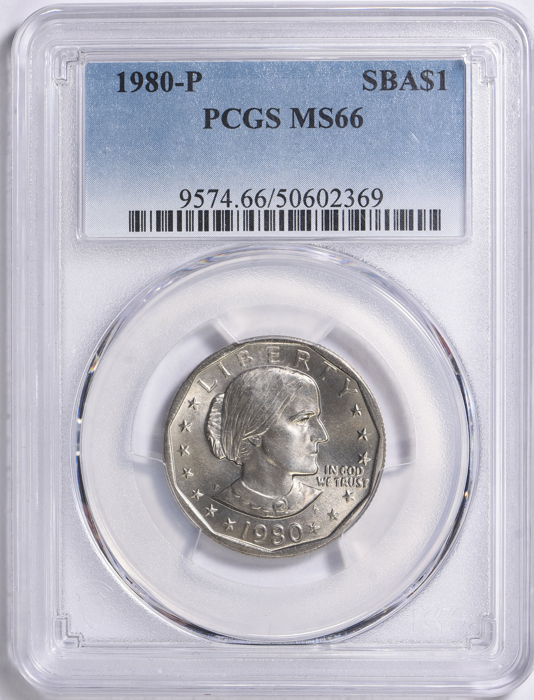 1980-P Susan B. Anthony Dollar PCGS MS-66 (Item 1745066) | GreatCollections Coin Auctions