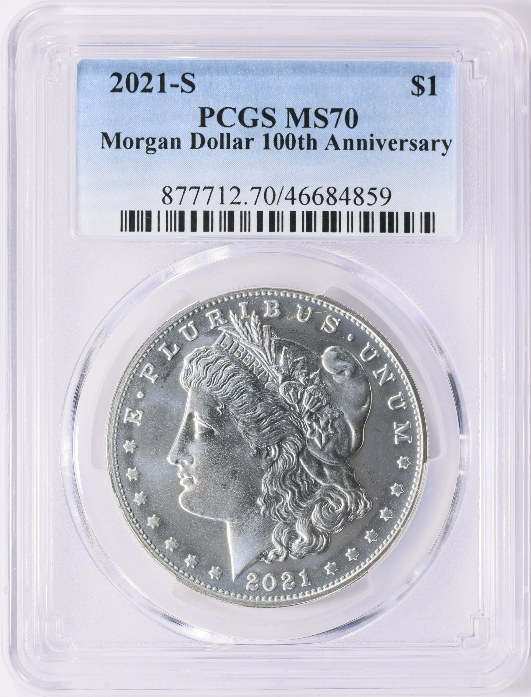 2021-S Morgan Silver Dollar S Privy 100th Anniversary PCGS MS-70 (Item ...