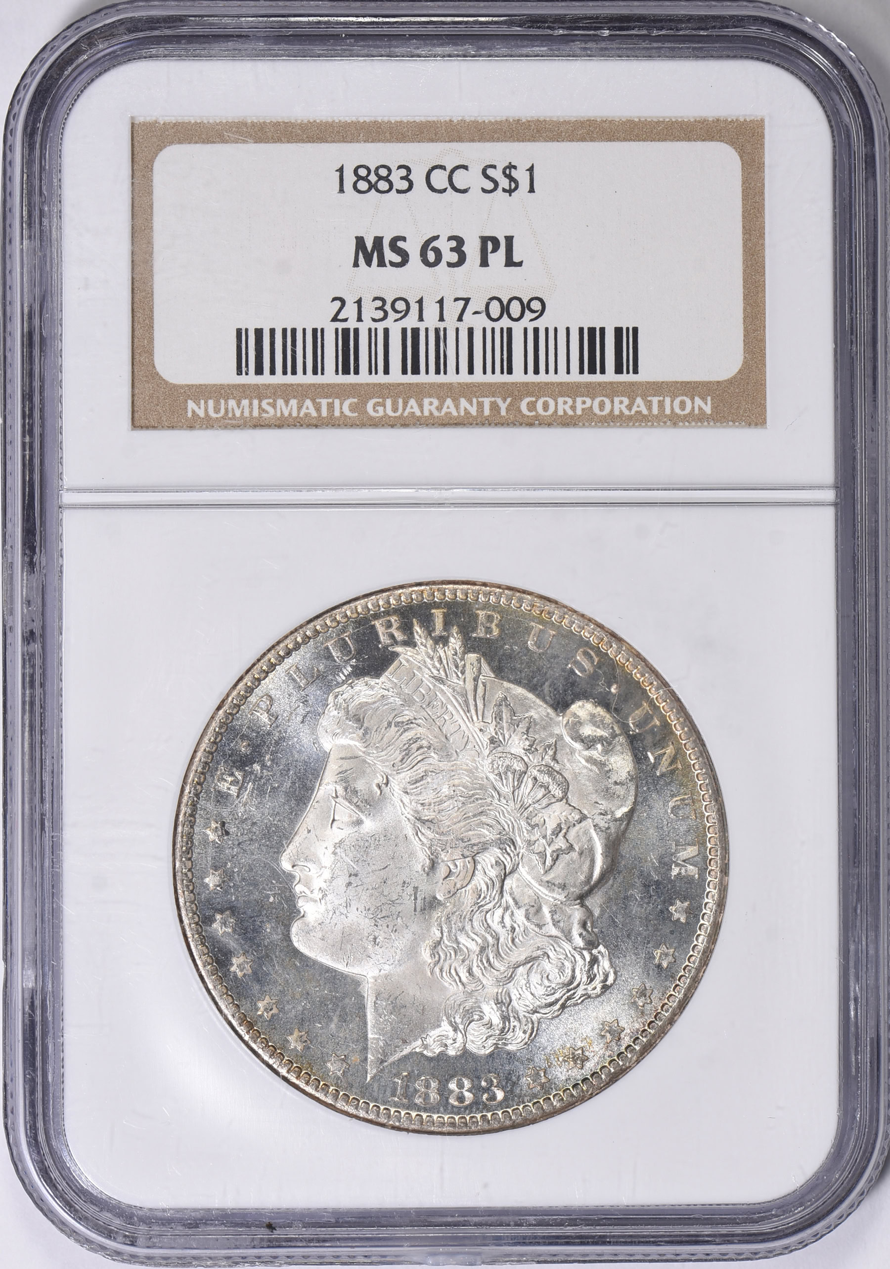 1883-CC Morgan Silver Dollar NGC MS-63 PL (Item 1745109) | GreatCollections Coin Auctions