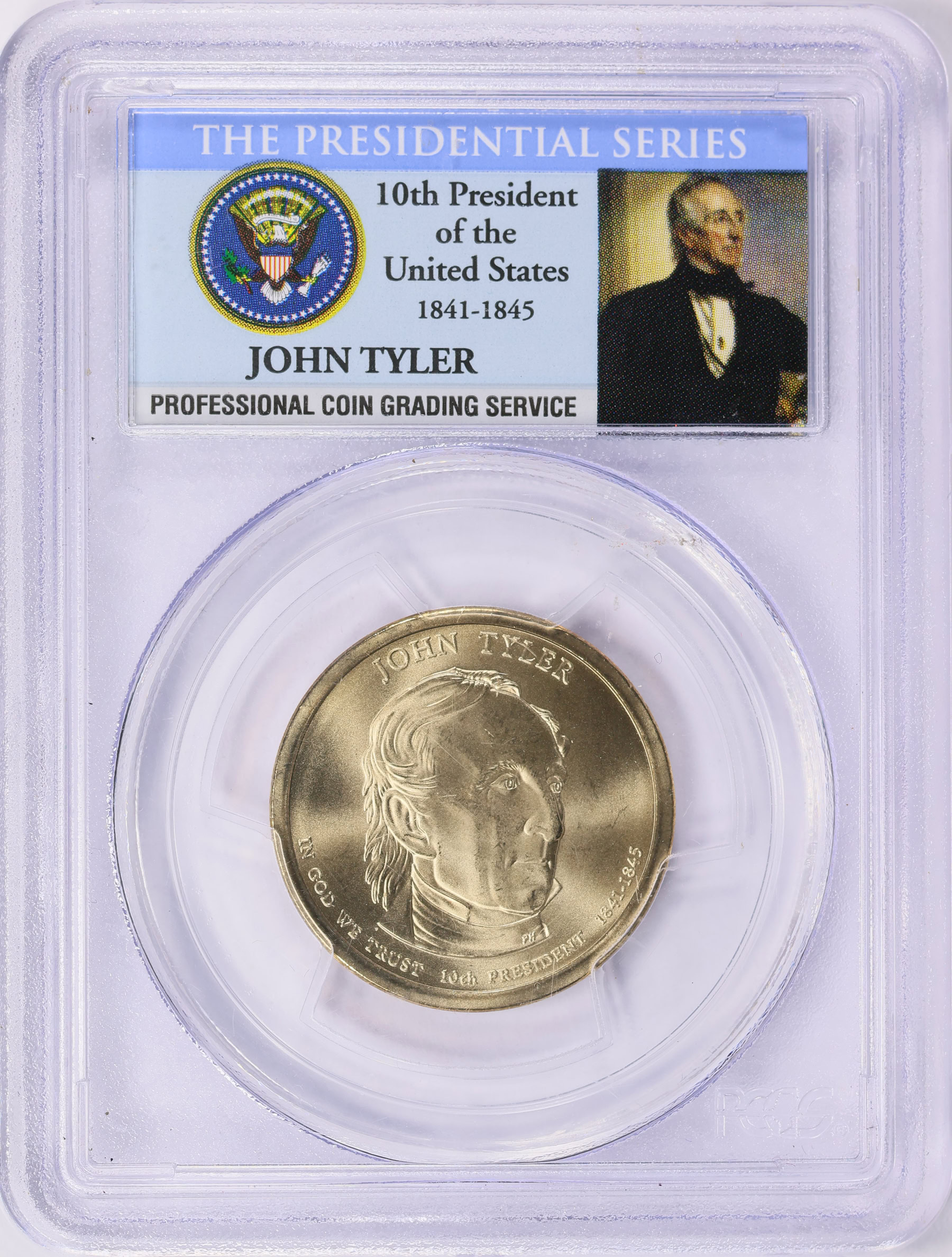 2009-P Presidential Dollar John Tyler Position A Satin Finish PCGS SP ...