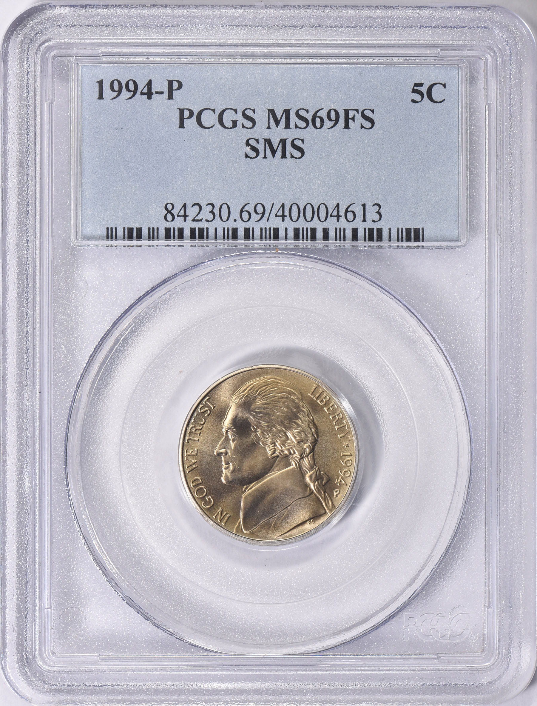 1994-P Jefferson Nickel SMS PCGS MS-69 FS (Item 1745287 ...