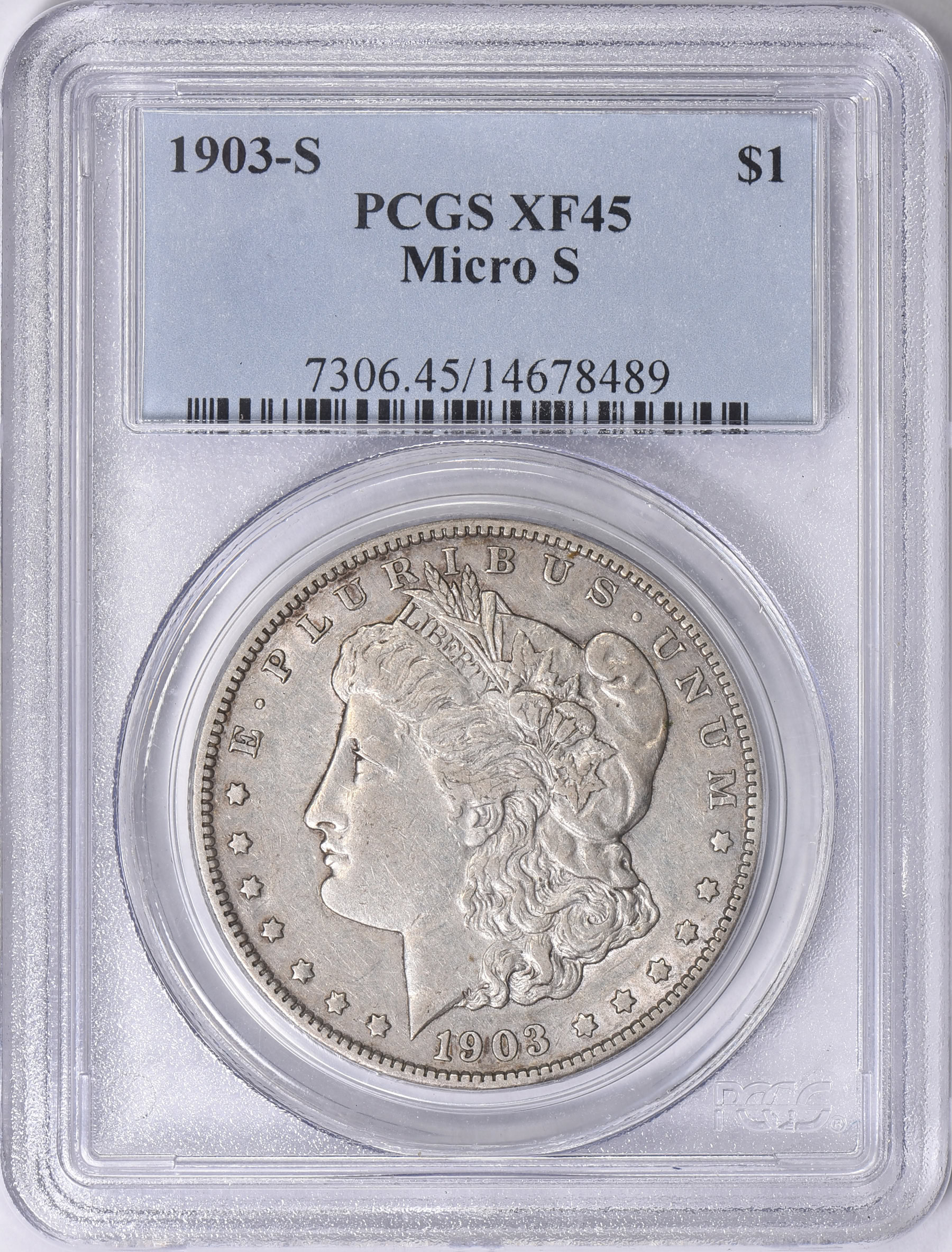 1903-S Morgan Silver Dollar Micro S PCGS XF-45 (Item 1745303) | GreatCollections Coin Auctions