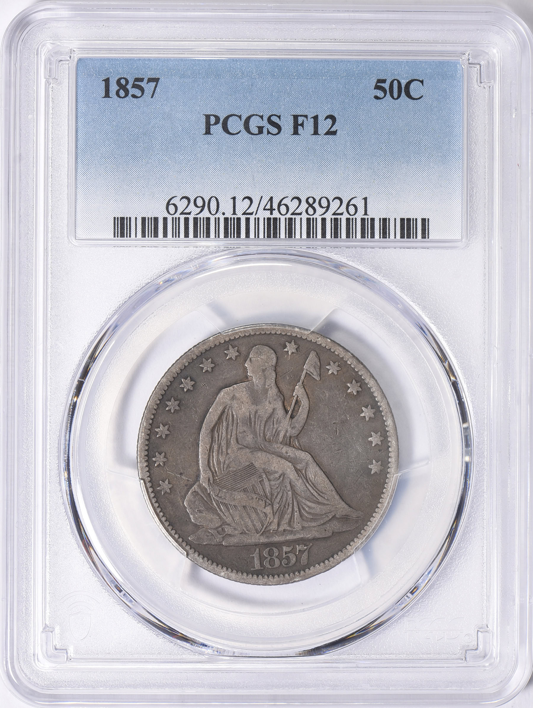 1857 Seated Liberty Half Dollar PCGS F-12 (Item 1745348 ...
