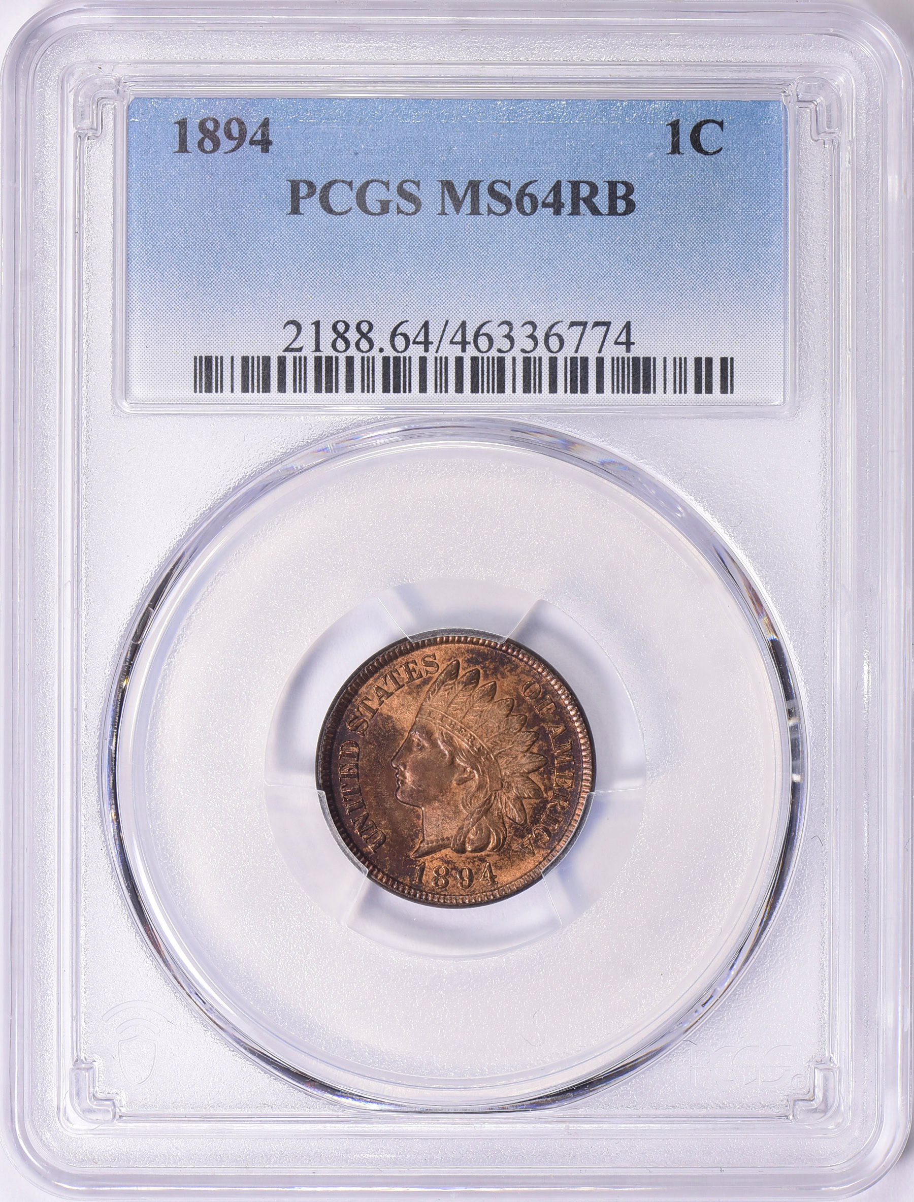 1894 Indian Cent PCGS MS-64 RB (Item 1745379) | GreatCollections Coin Auctions