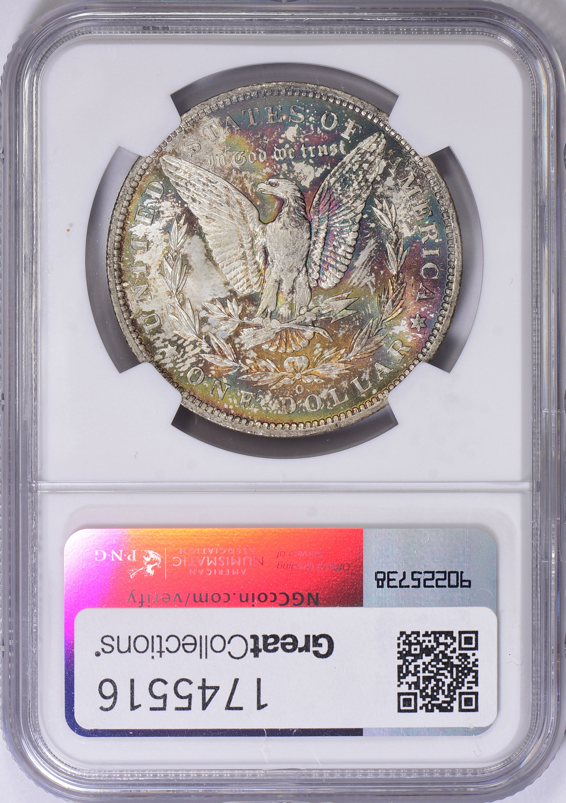 1885-O Morgan Silver Dollar NGC MS-64 (Toned) (Item 1745516) | GreatCollections Coin Auctions