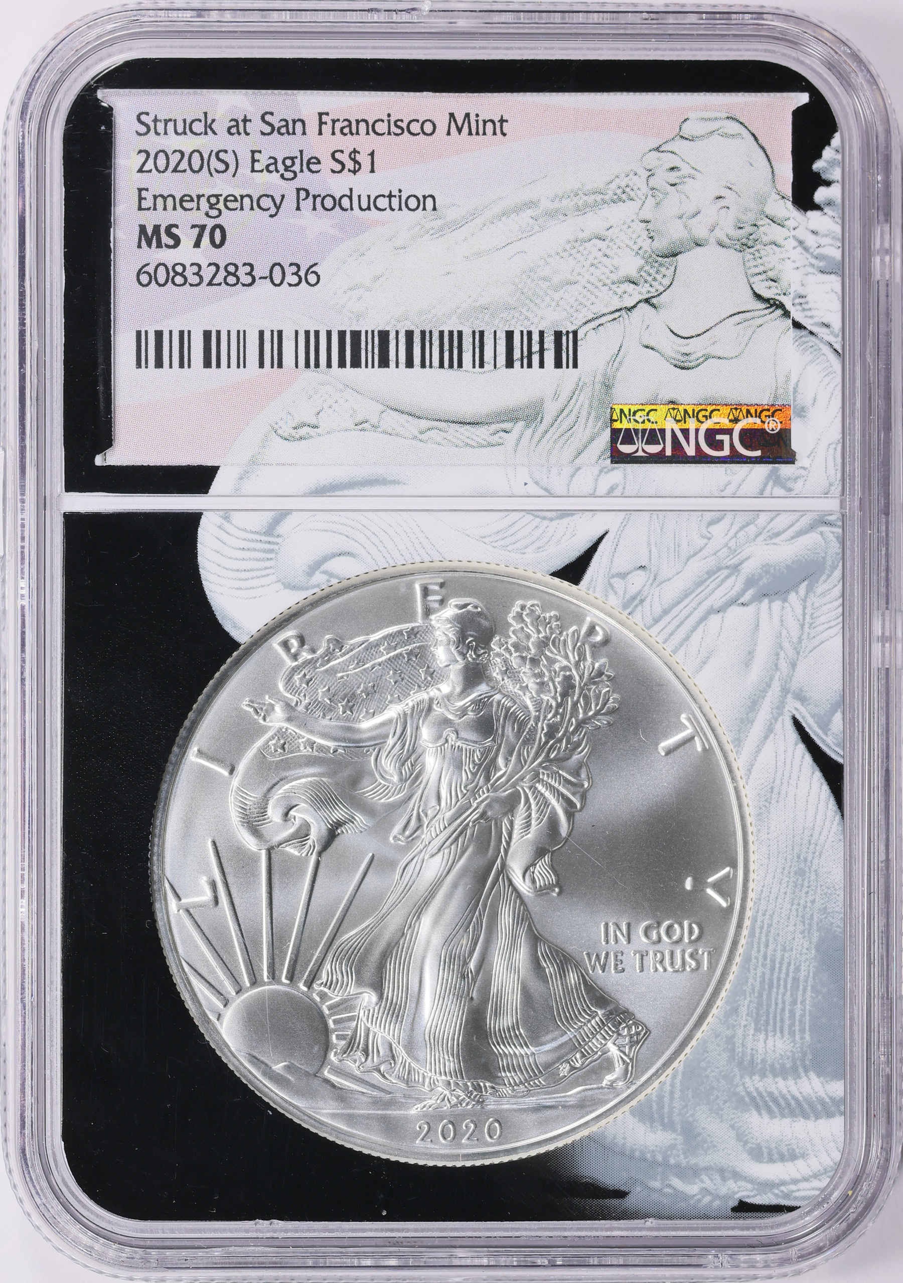 2020-(S) $1 Silver Eagle Emergency Production Struck at San Francisco ...