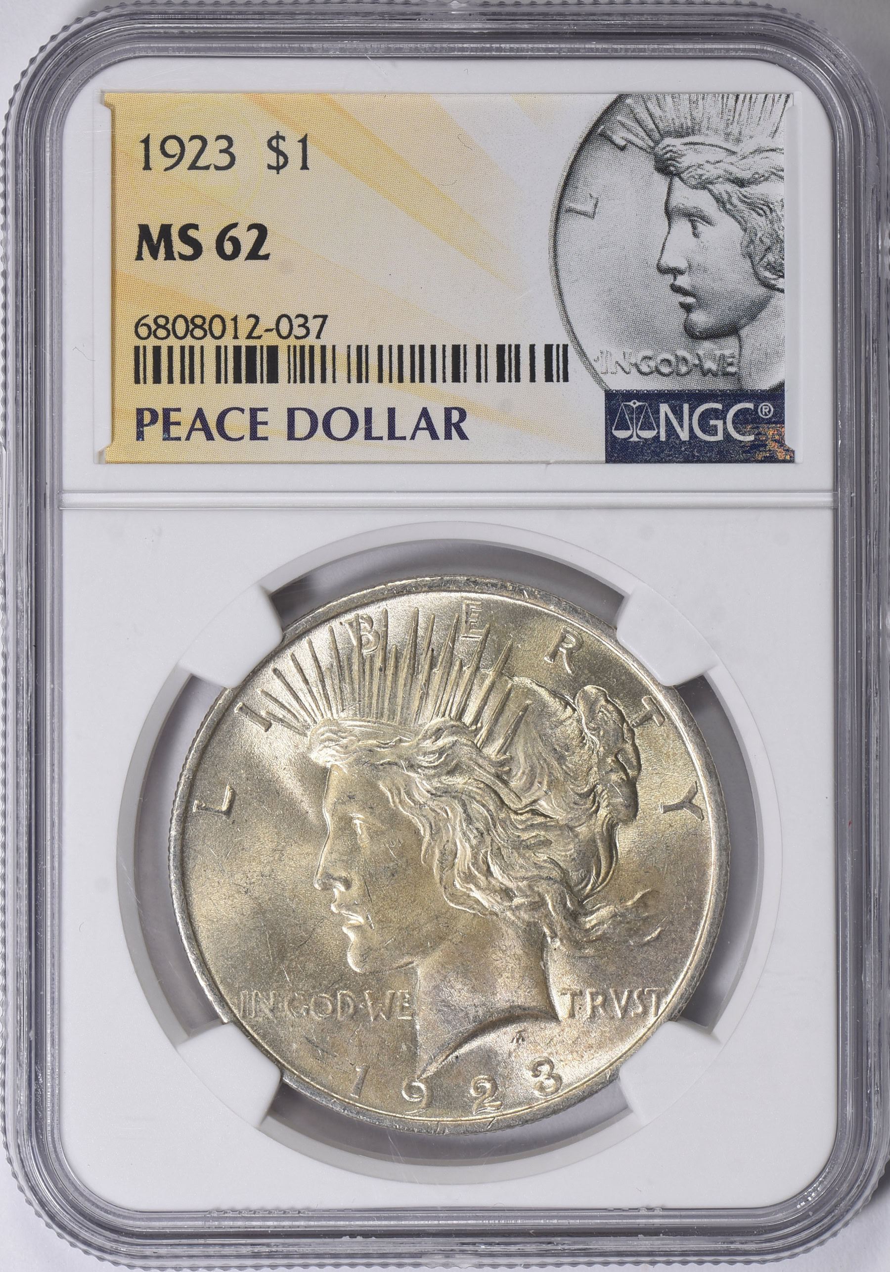 1923 Peace Silver Dollar NGC MS-62 (Item 1745648) | GreatCollections Coin Auctions