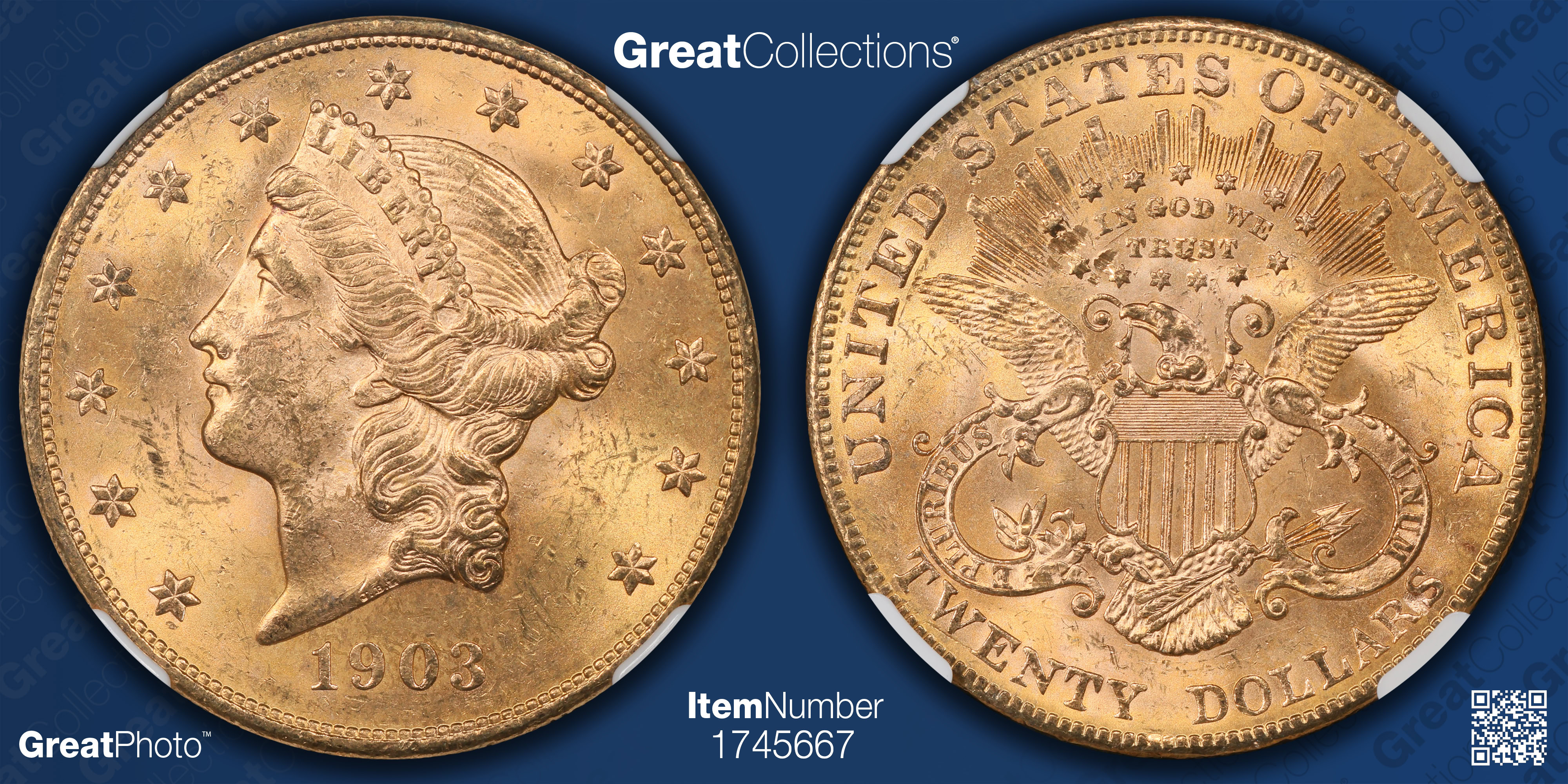 1903 Liberty Gold Double Eagle NGC MS-63 (Item 1745667 ...