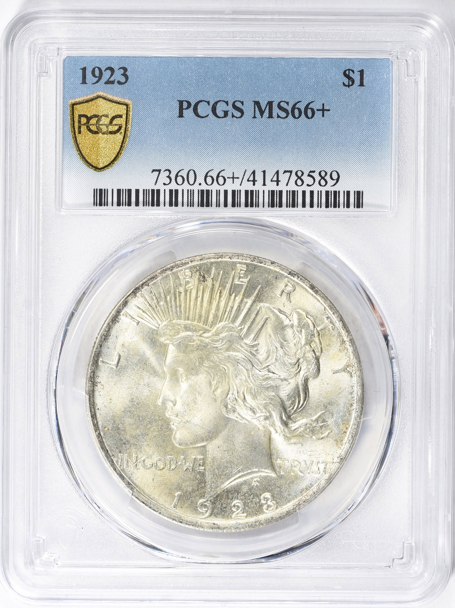 1923 Peace Silver Dollar PCGS MS-66+ (Item 1745686) | GreatCollections ...