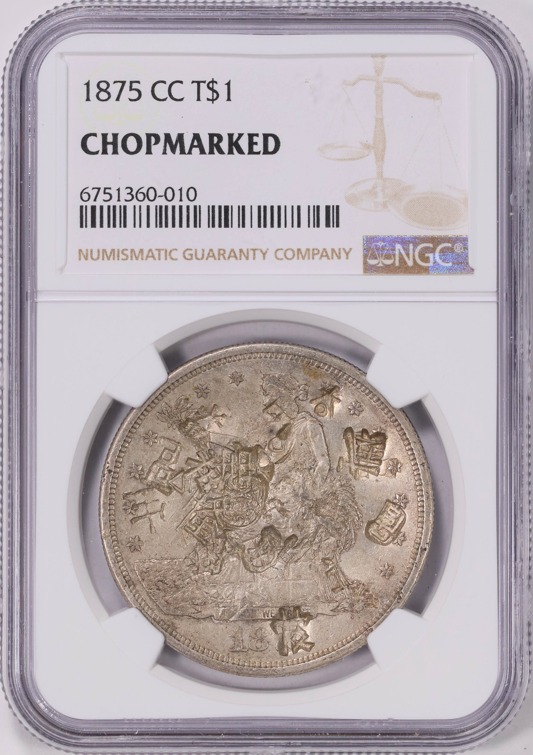 1875-CC Trade Silver Dollar Chop Mark NGC Certified (Item 1745694 ...