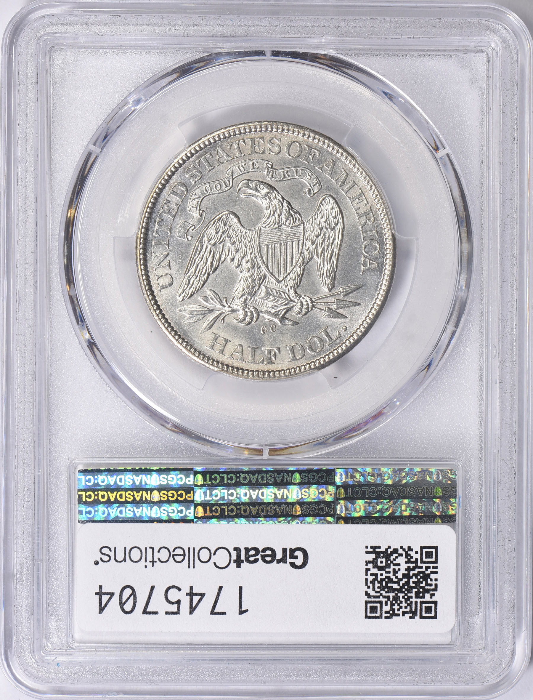 1876-CC Seated Liberty Half Dollar PCGS MS-62 (Navy Mustang Collection) (Item 1745704 ...