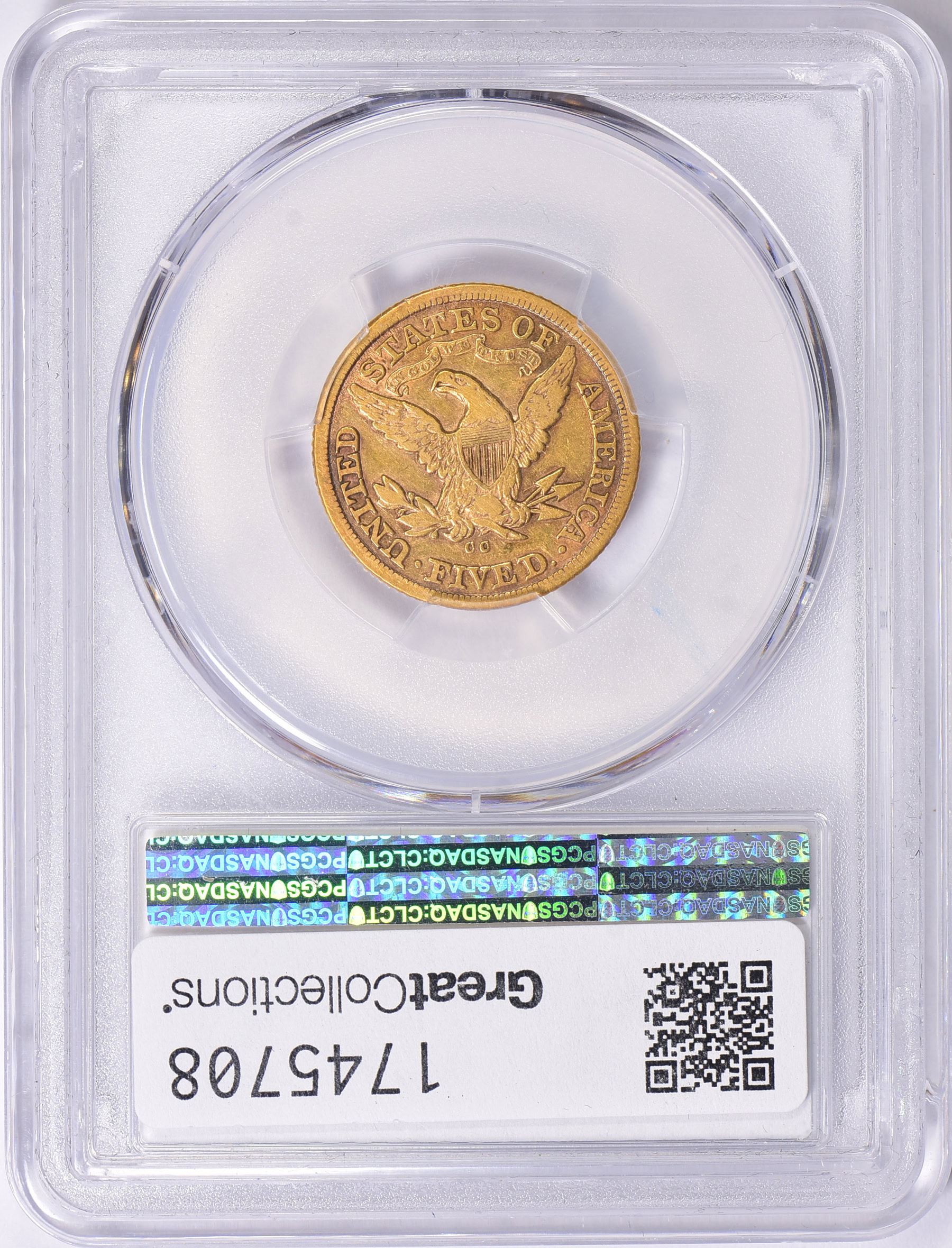 1880-CC Liberty Gold Half Eagle PCGS VF-35 (Navy Mustang Collection ...