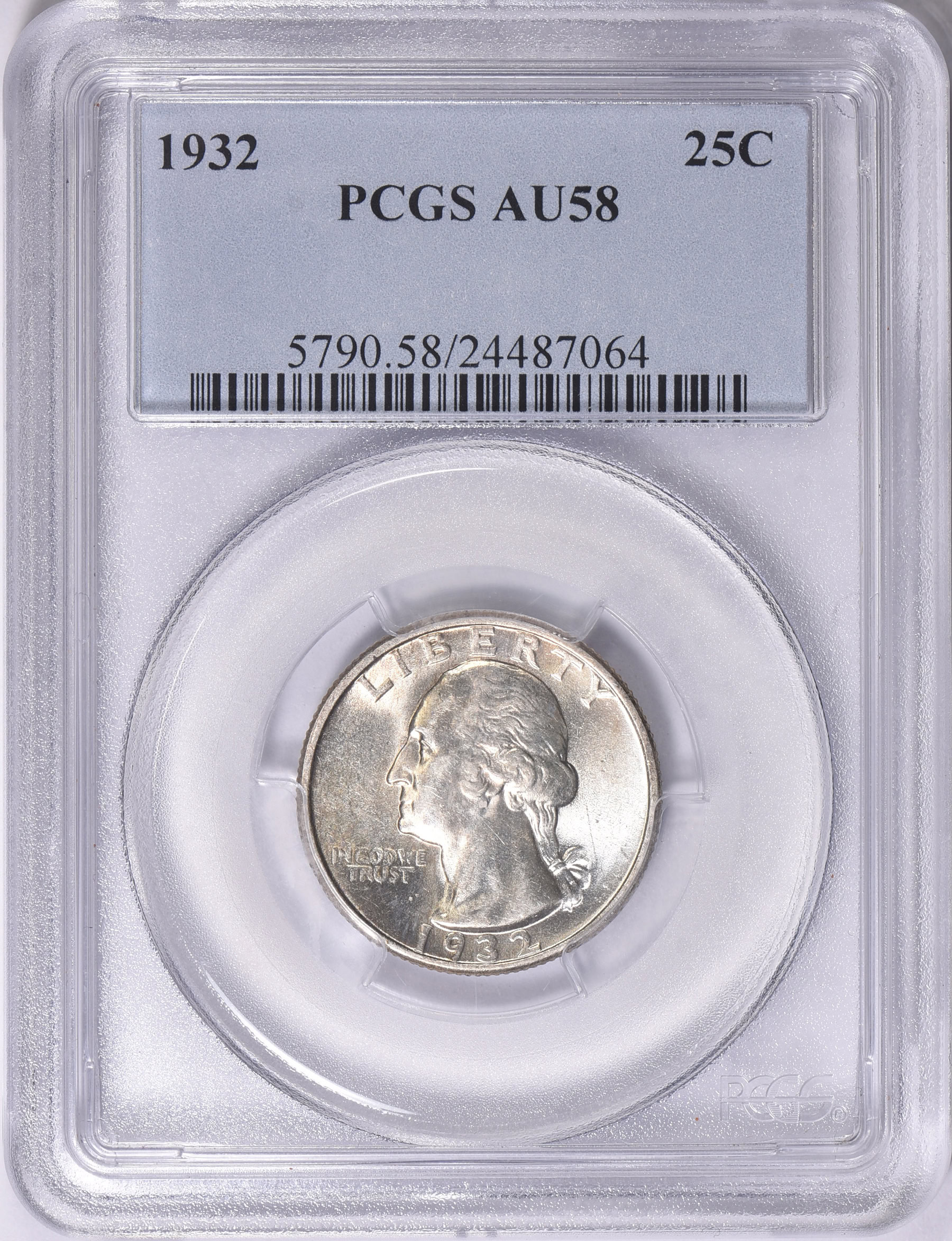 1932 Washington Quarter PCGS AU-58 (Toned) (Item 1745735) | GreatCollections Coin Auctions