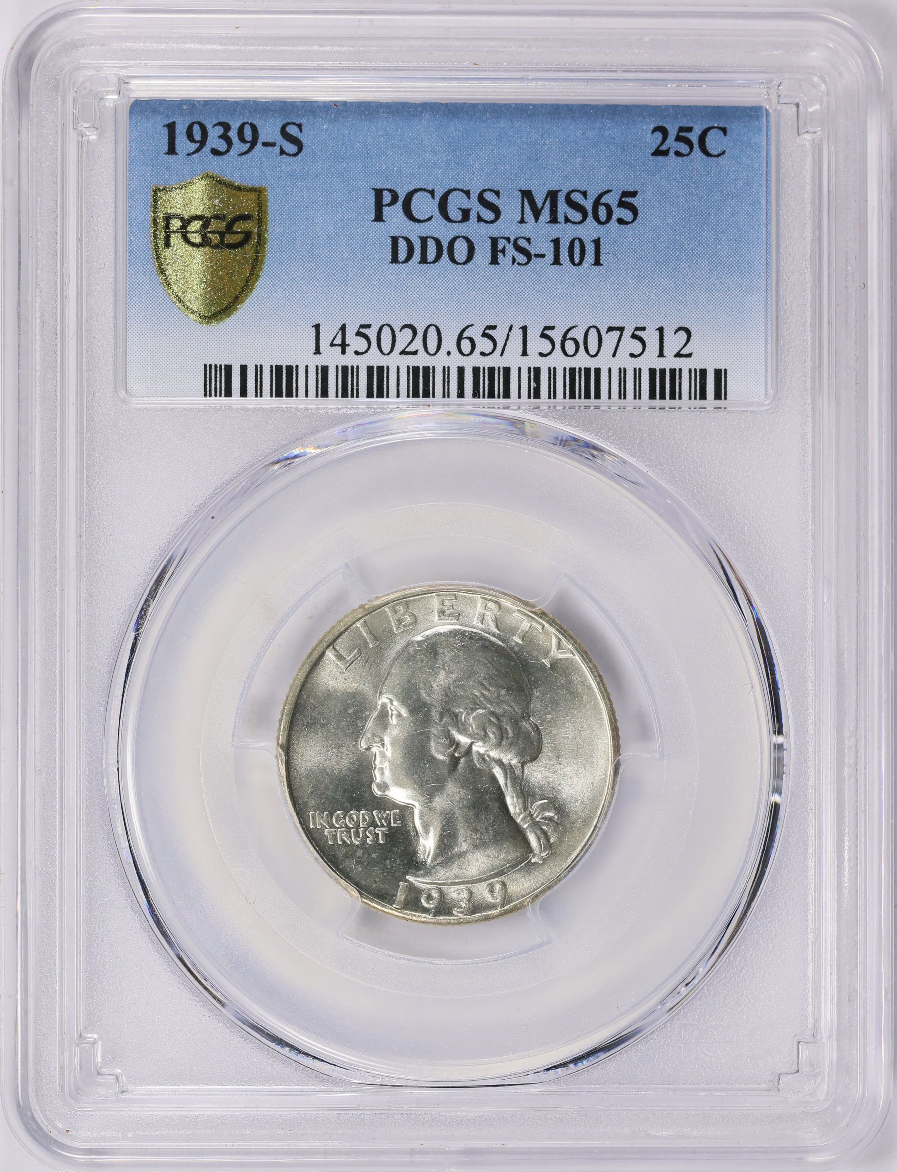 1939-S Washington Quarter Doubled Die Obverse FS-101 PCGS MS-65 (Item 1745758 ...