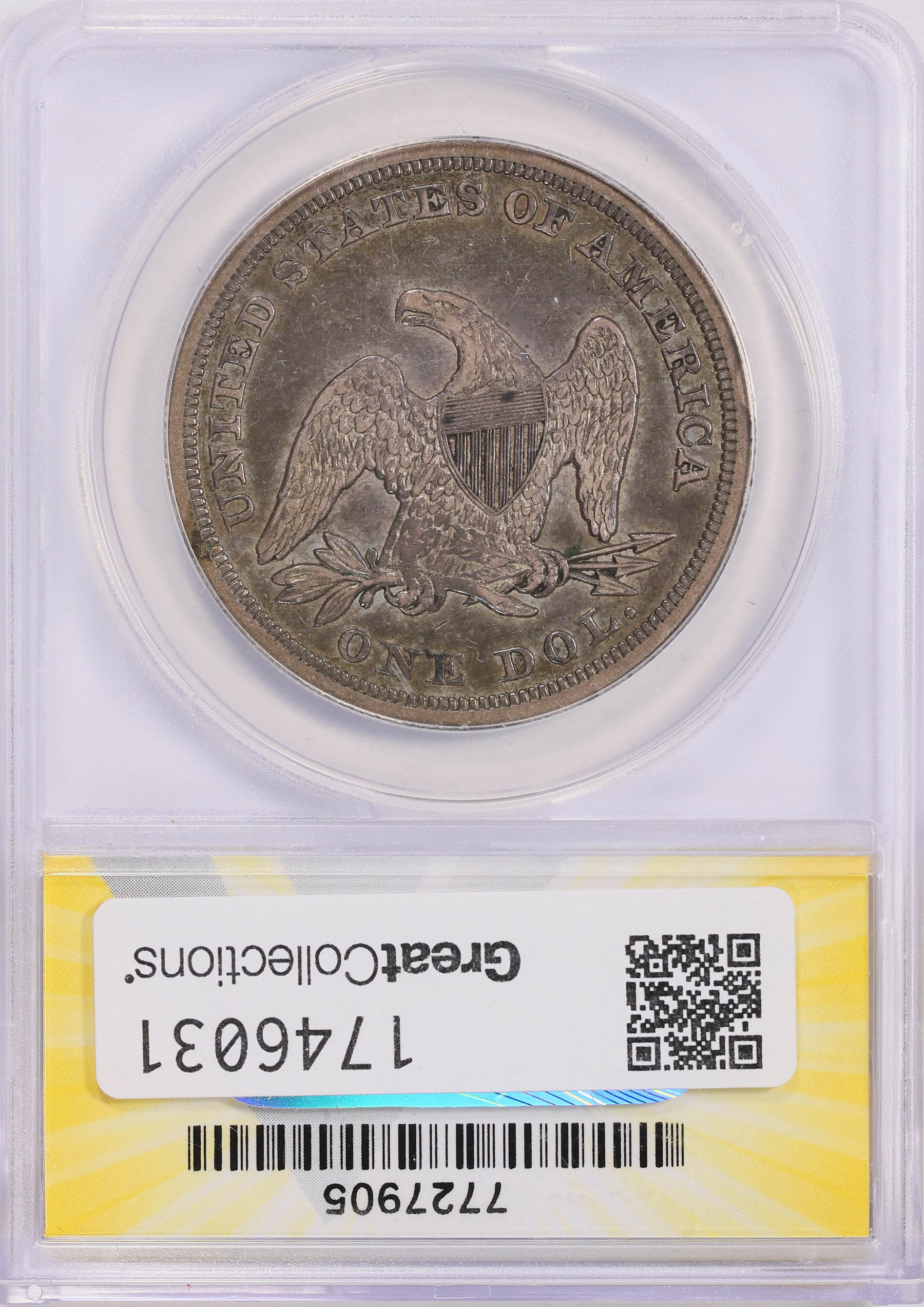 1847 Seated Liberty Silver Dollar ANACS VF-35 Details (Item 1746031 ...