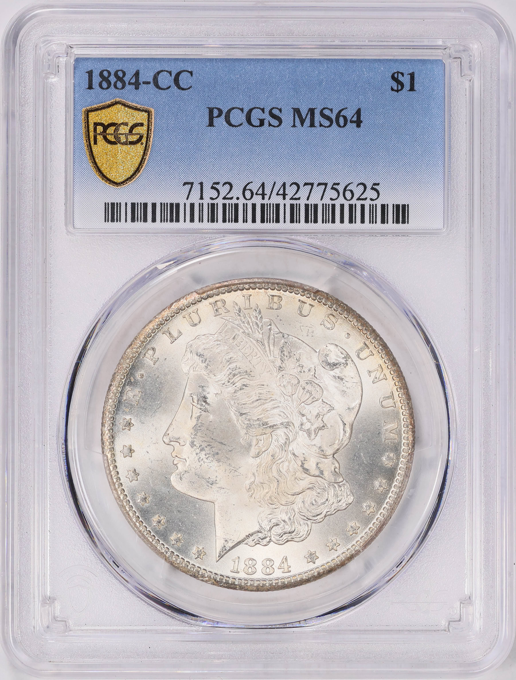 1884-CC Morgan Silver Dollar PCGS MS-64 (Item 1746116) | GreatCollections Coin Auctions