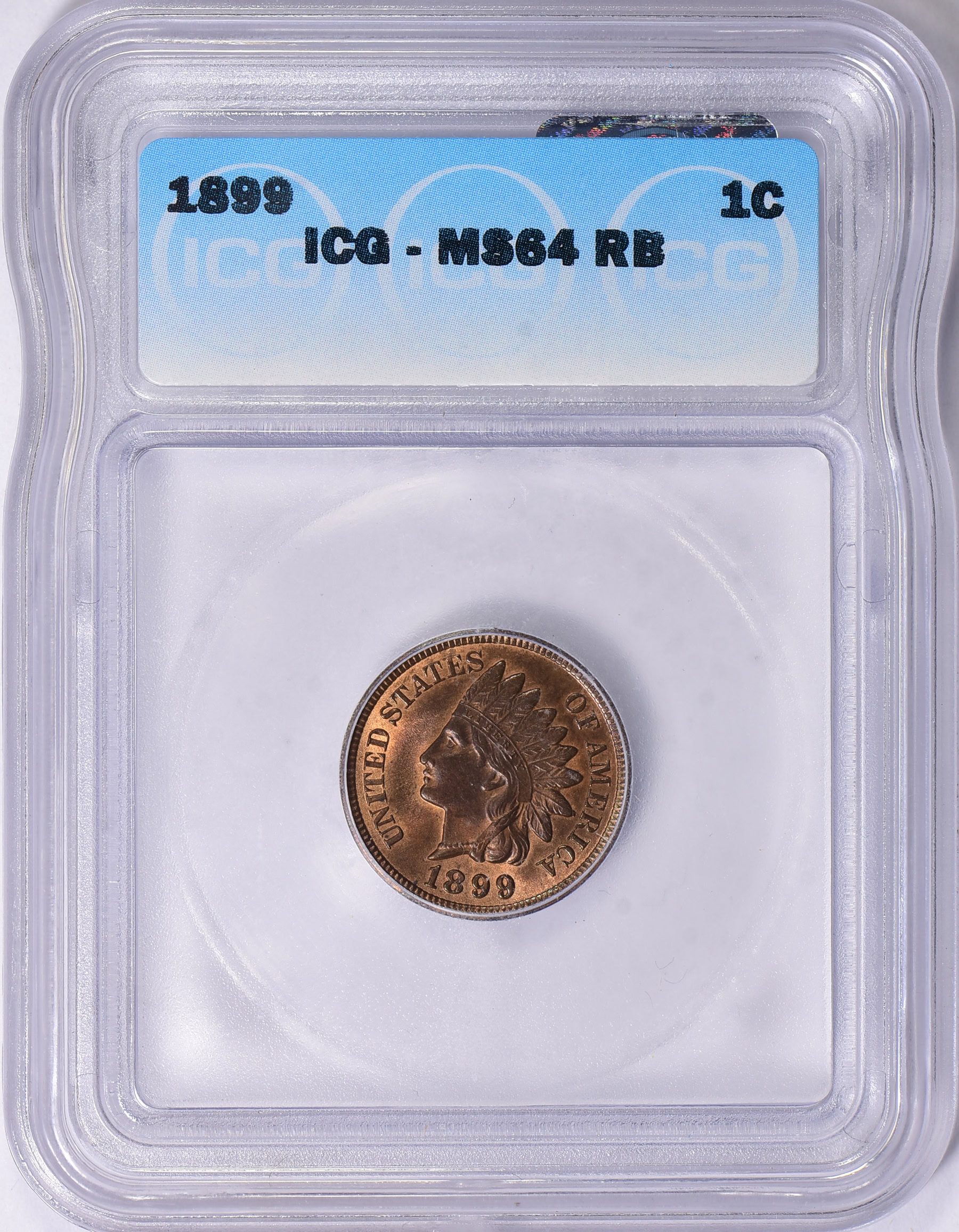 1899 Indian Cent ICG MS-64 RB (Item 1746632) | GreatCollections Coin ...