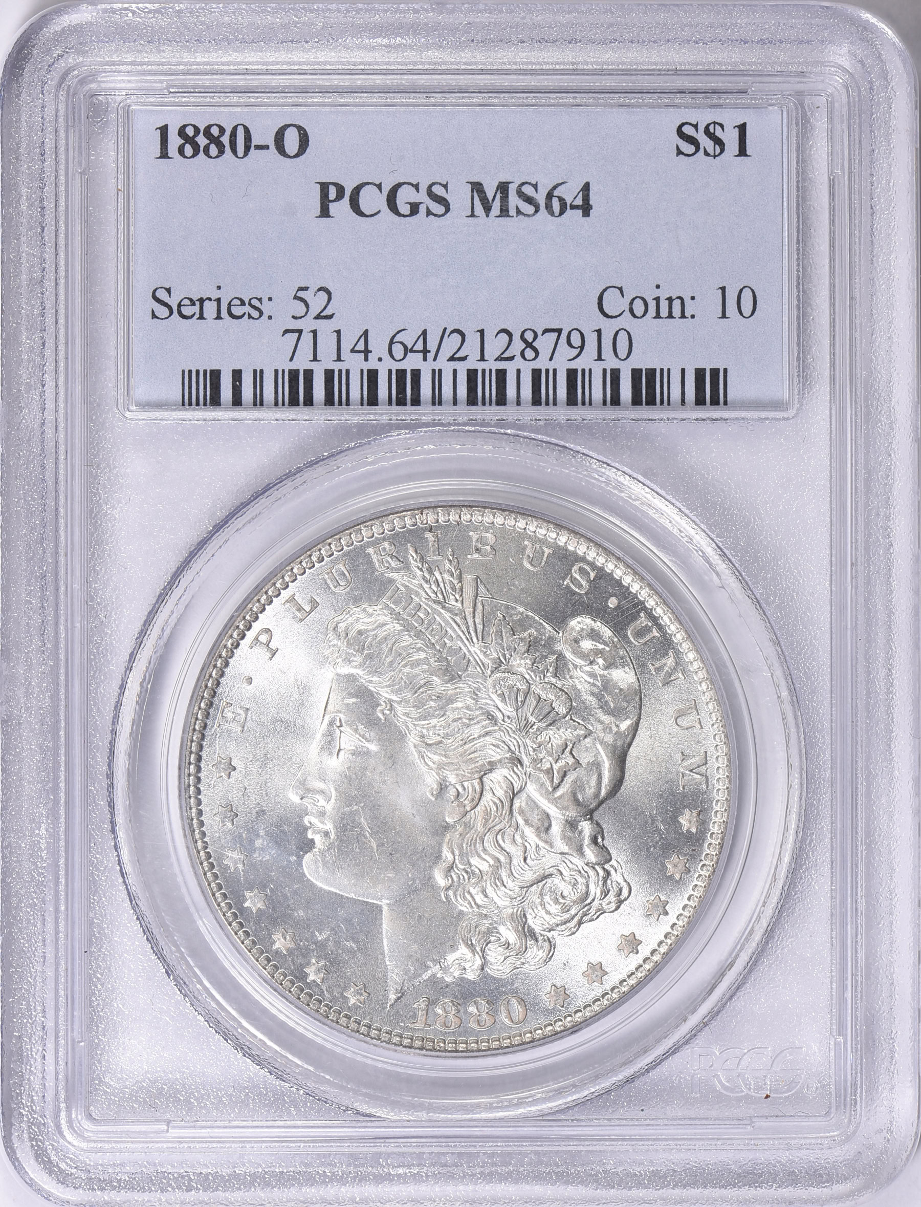 1880-O Morgan Silver Dollar PCGS MS-64 (Item 1746660) | GreatCollections Coin Auctions