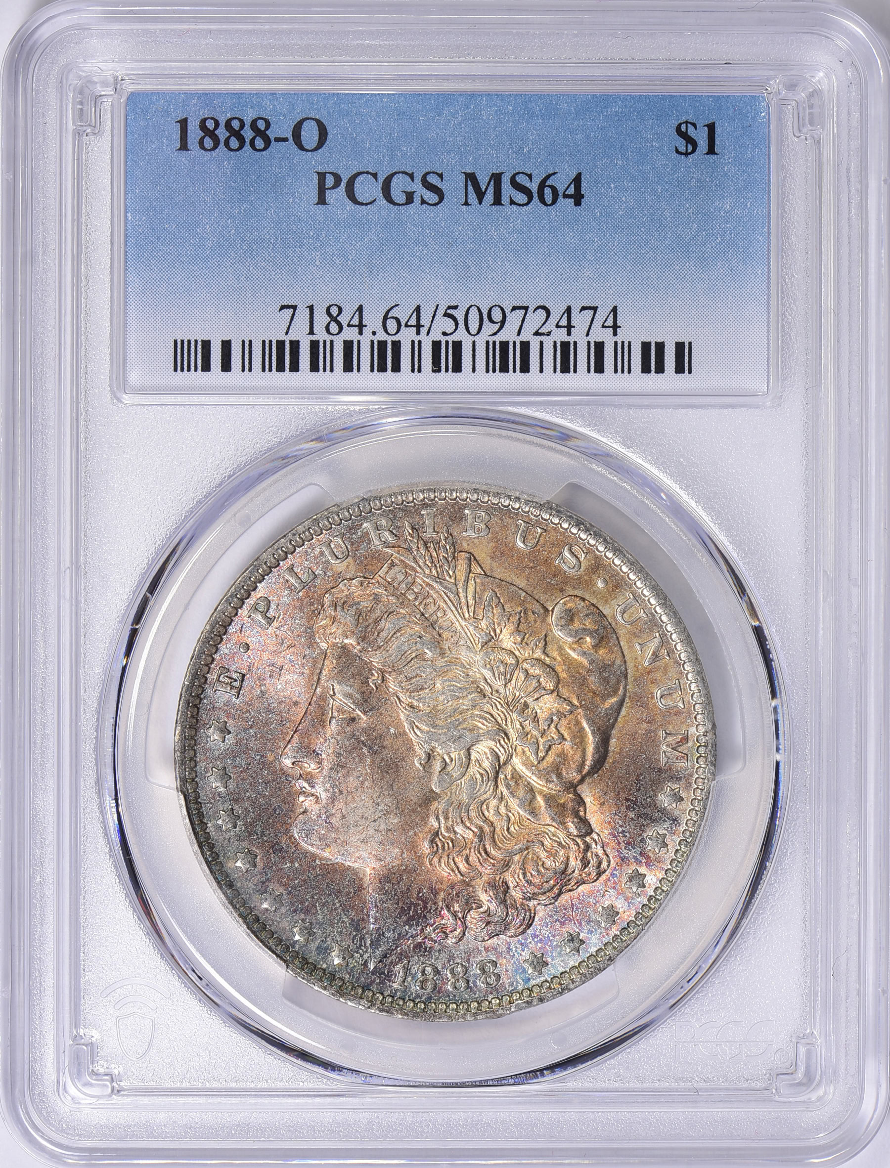 1888-O Morgan Silver Dollar PCGS MS-64 (Toned) (Item 1746989) | GreatCollections Coin Auctions