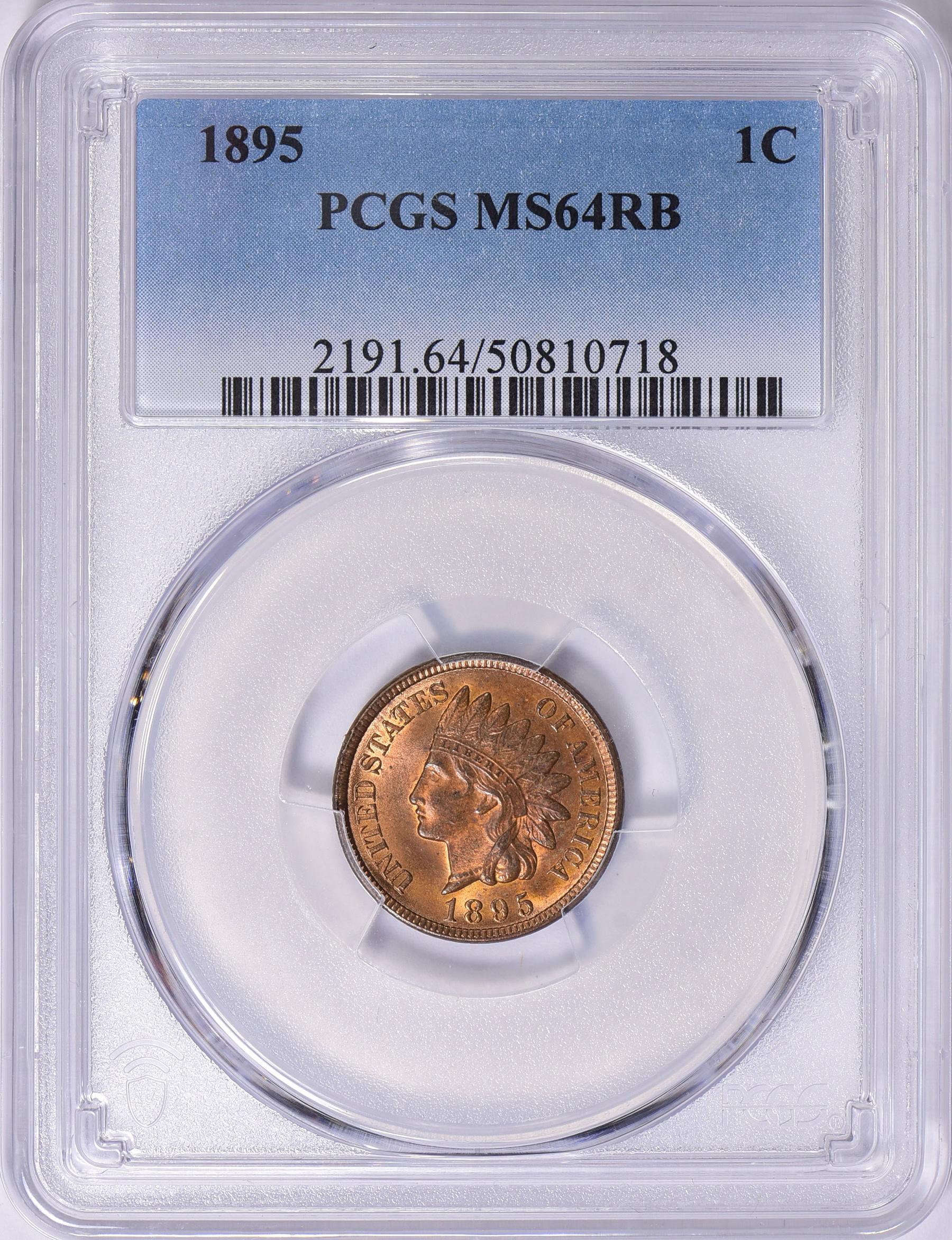 1895 Indian Cent PCGS MS-64 RB (Item 1747002) | GreatCollections Coin Auctions
