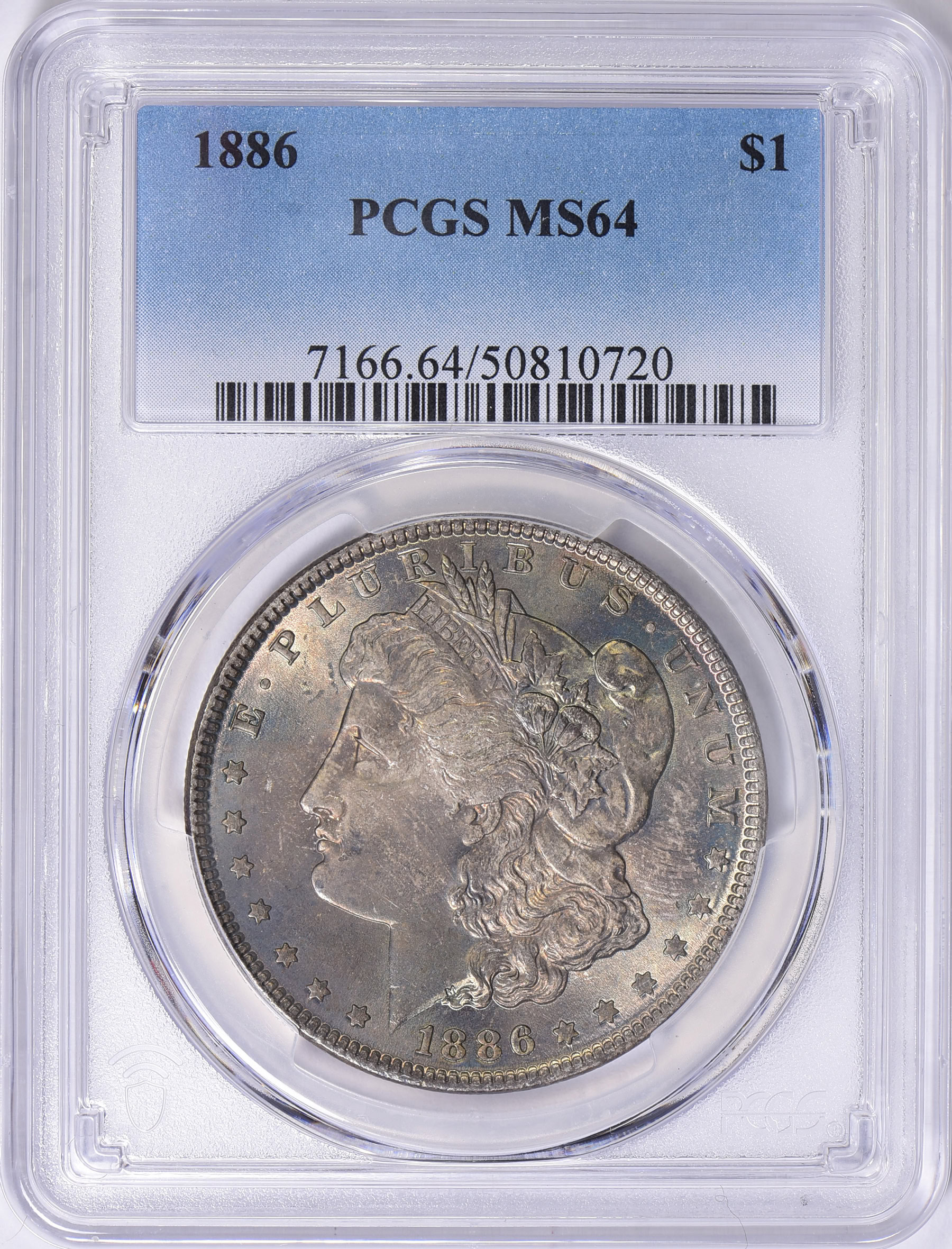 1886 Morgan Silver Dollar PCGS MS-64 (Toned) (Item 1747007) | GreatCollections Coin Auctions