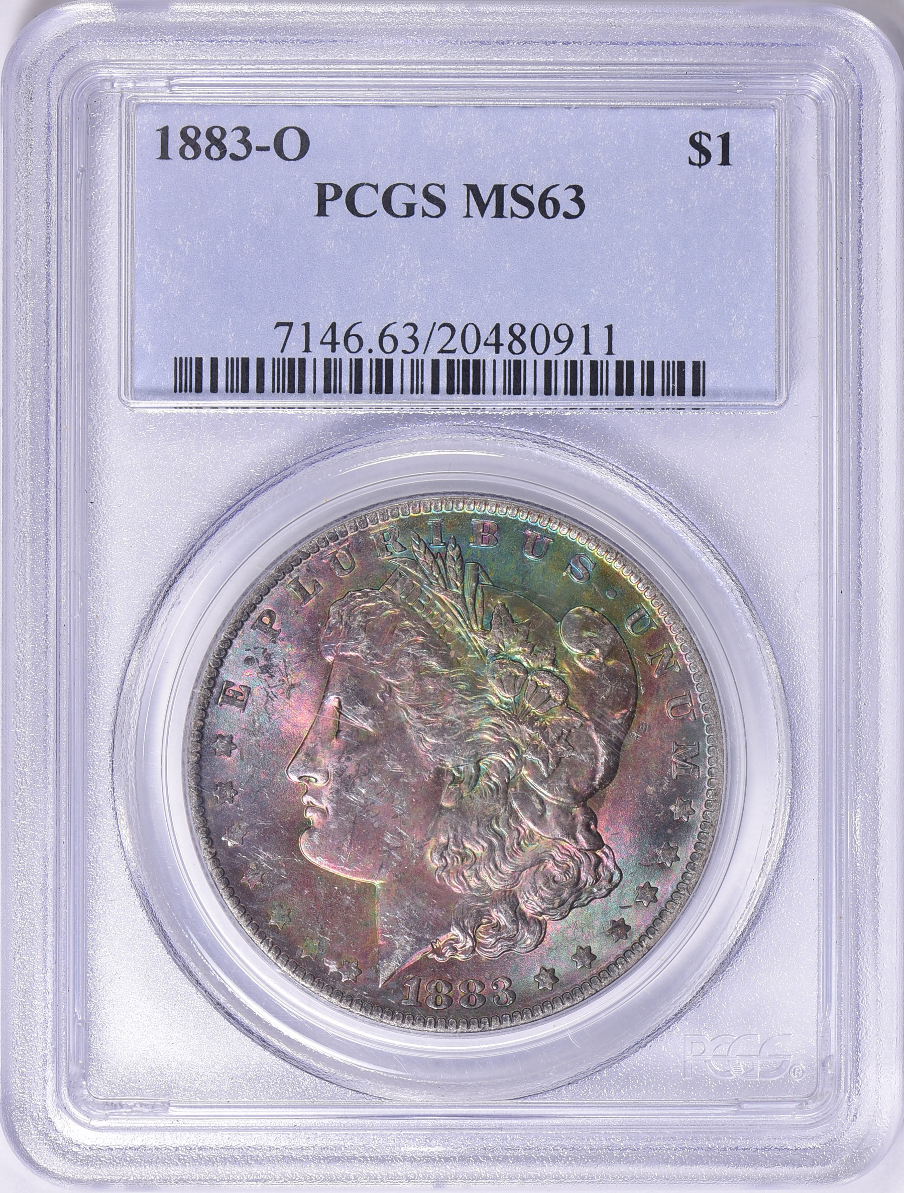 1883-O Morgan Silver Dollar PCGS MS-63 (Toned) (Item 1747046) | GreatCollections Coin Auctions