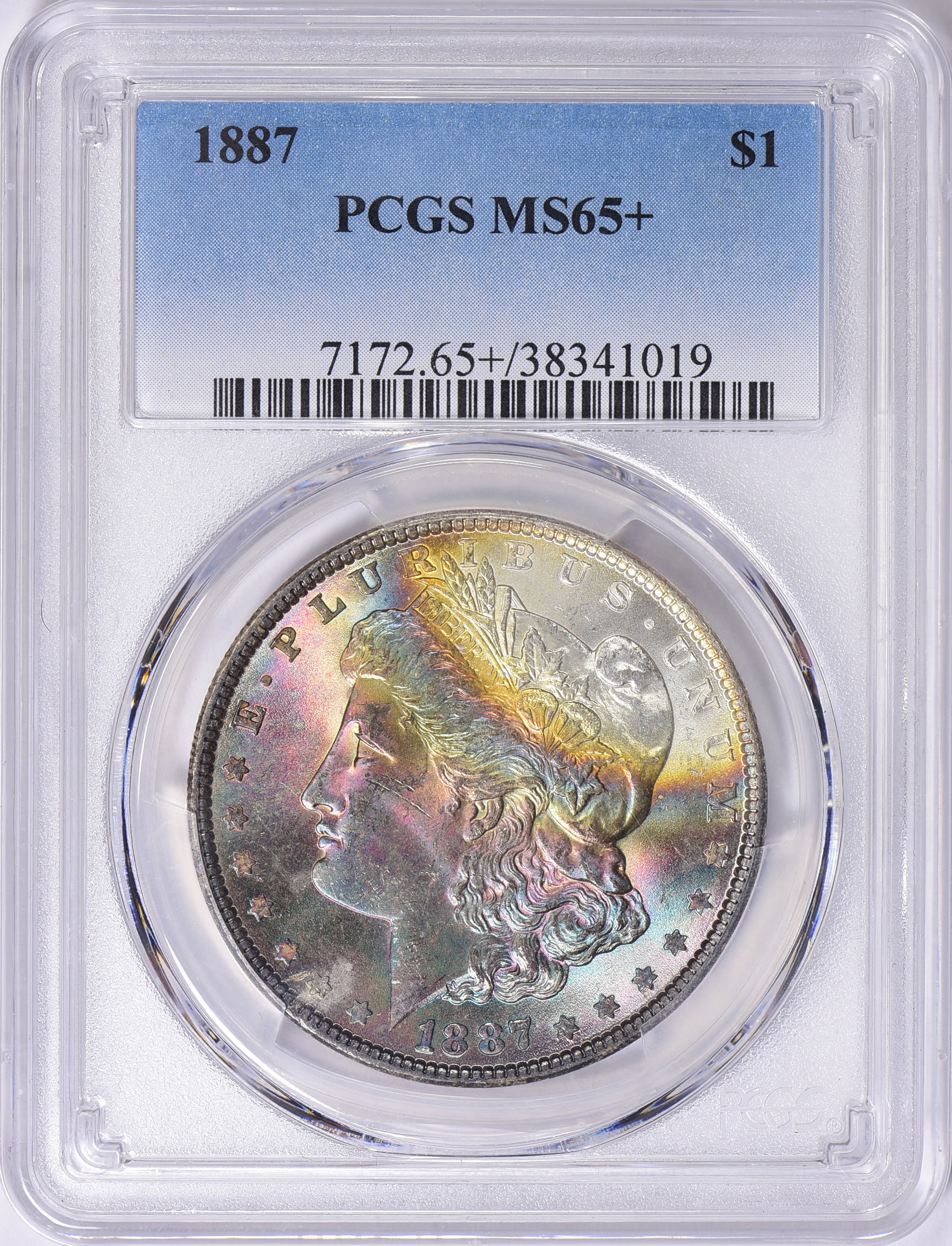 1887 Morgan Silver Dollar PCGS MS-65+ (Toned) (Item 1747052) | GreatCollections Coin Auctions