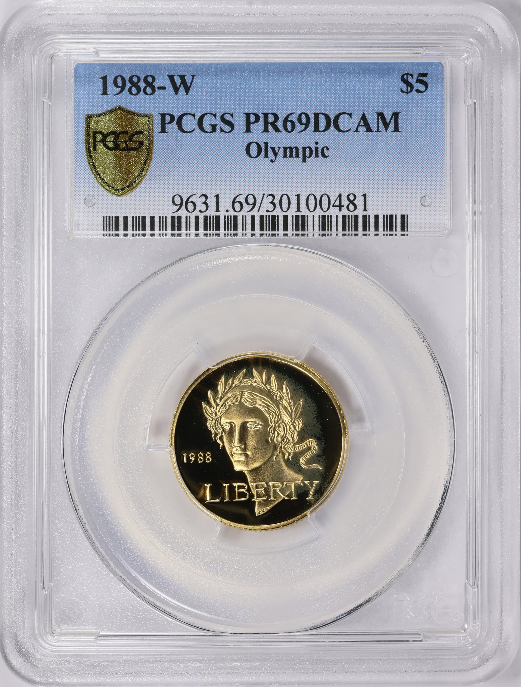 1988-W Seoul Olympiad Gold $5 PCGS Proof-69 DCAM (Item 1747120 ...