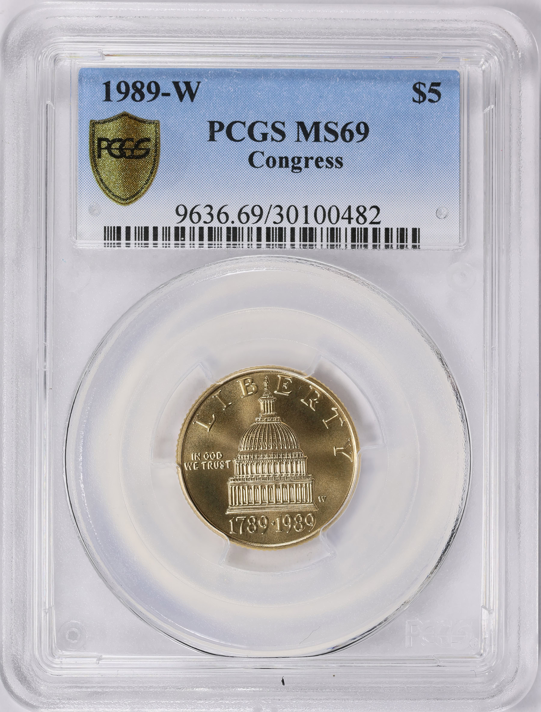 1989-W Congress Bicentennial Gold $5 PCGS MS-69 (Item 1747121 ...