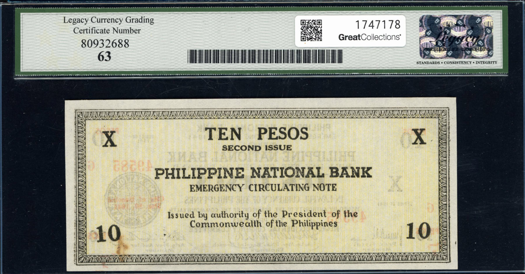 Philippines - Negros Occidental Province 1941 10 Pesos Currency ...