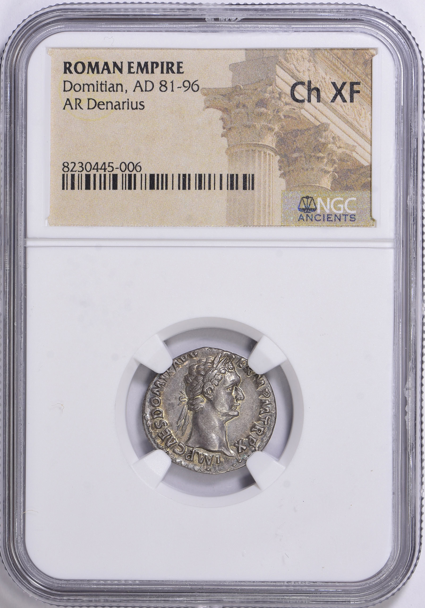 Ancient Roman Empire, Domitian (A.D. 81-96) c.A.D. 92-93 AR Denarius ...