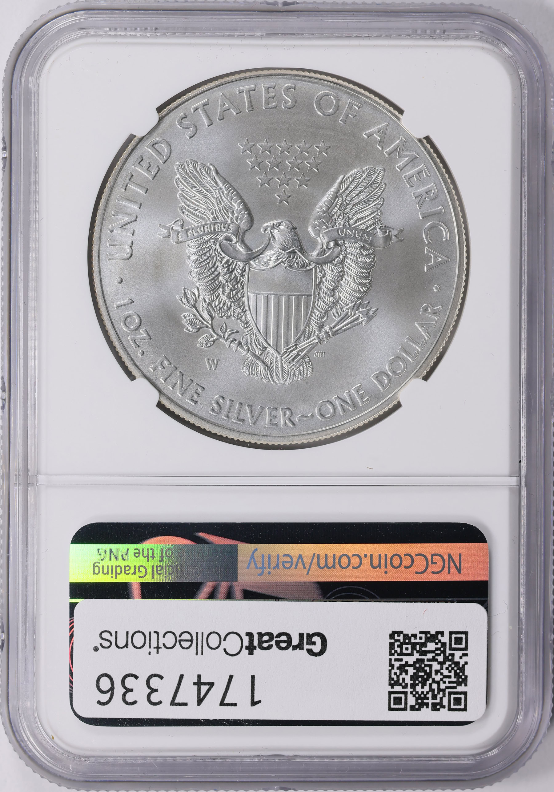 2013-W $1 Silver Eagle Burnished (From Annual Dollar Coin Set) NGC MS ...