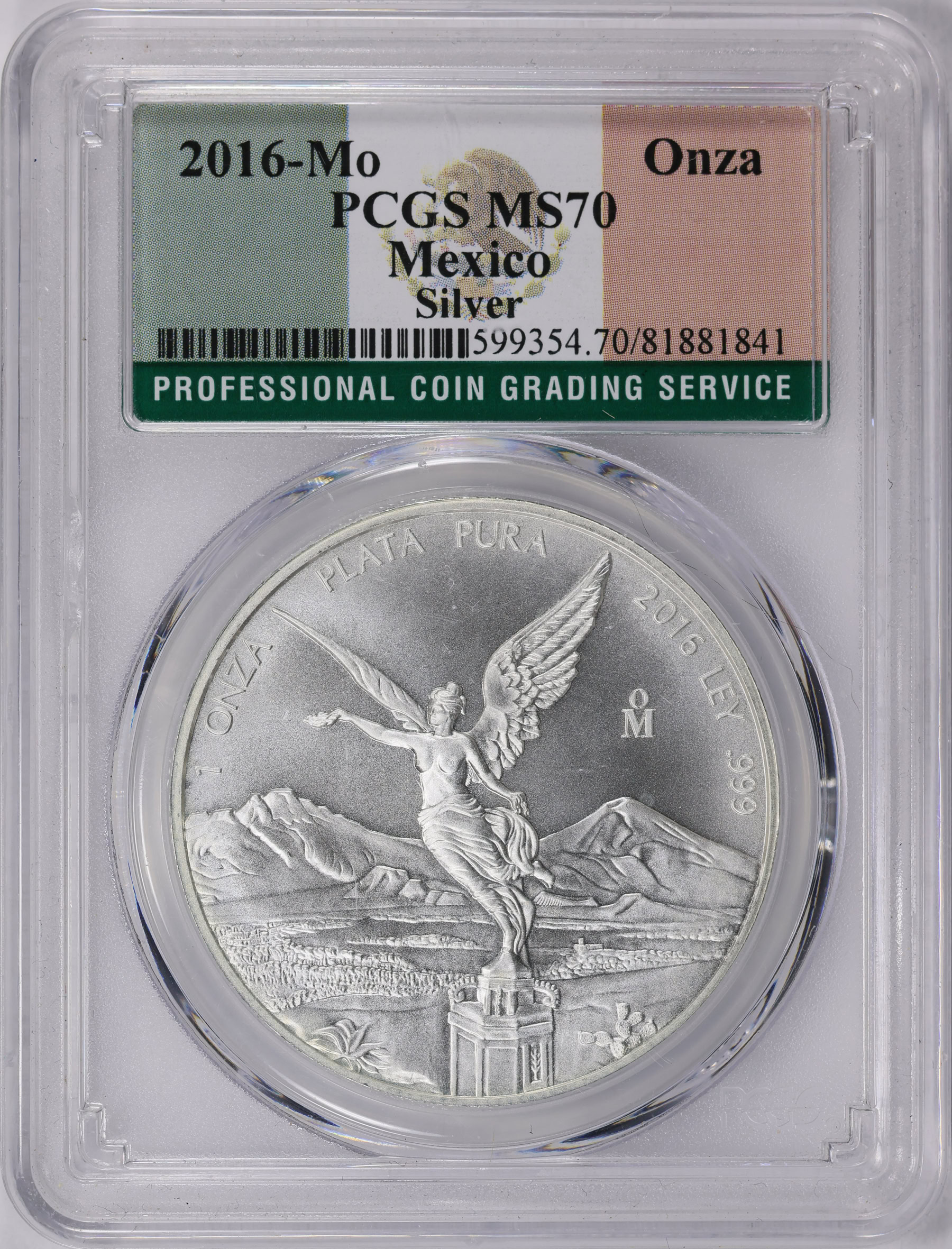 Mexico 2016-Mo Silver Onza Libertad Silver KM-639 PCGS MS-70 (Item 1747411) | GreatCollections ...