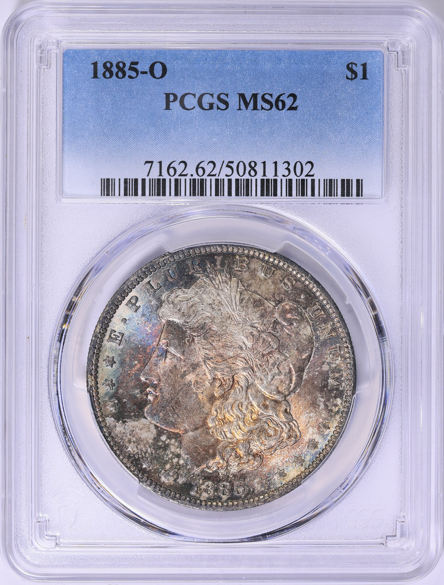 1885-O Morgan Silver Dollar PCGS MS-62 (Toned) (Item 1747539) | GreatCollections Coin Auctions