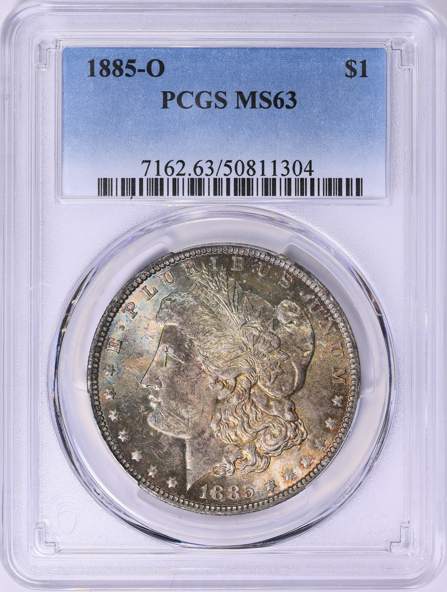 1885-O Morgan Silver Dollar PCGS MS-63 (Toned) (Item 1747541) | GreatCollections Coin Auctions
