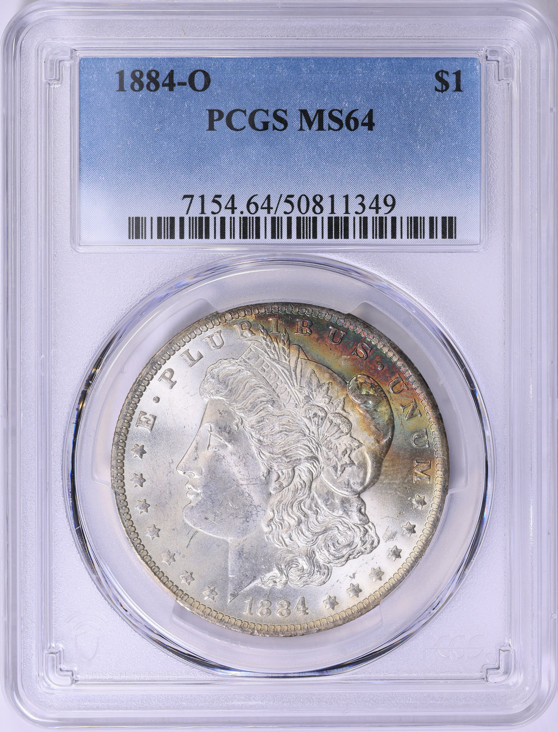 1884-O Morgan Silver Dollar PCGS MS-64 (Toned) (Item 1747586) | GreatCollections Coin Auctions