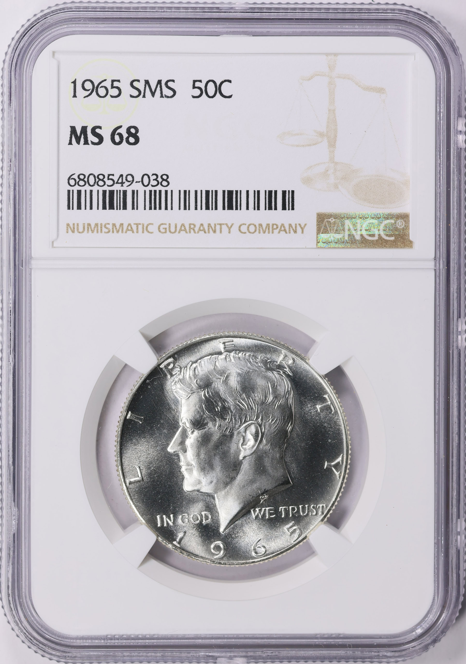 1965 Kennedy Half Dollar SMS NGC MS-68 (Item 1747740 ...