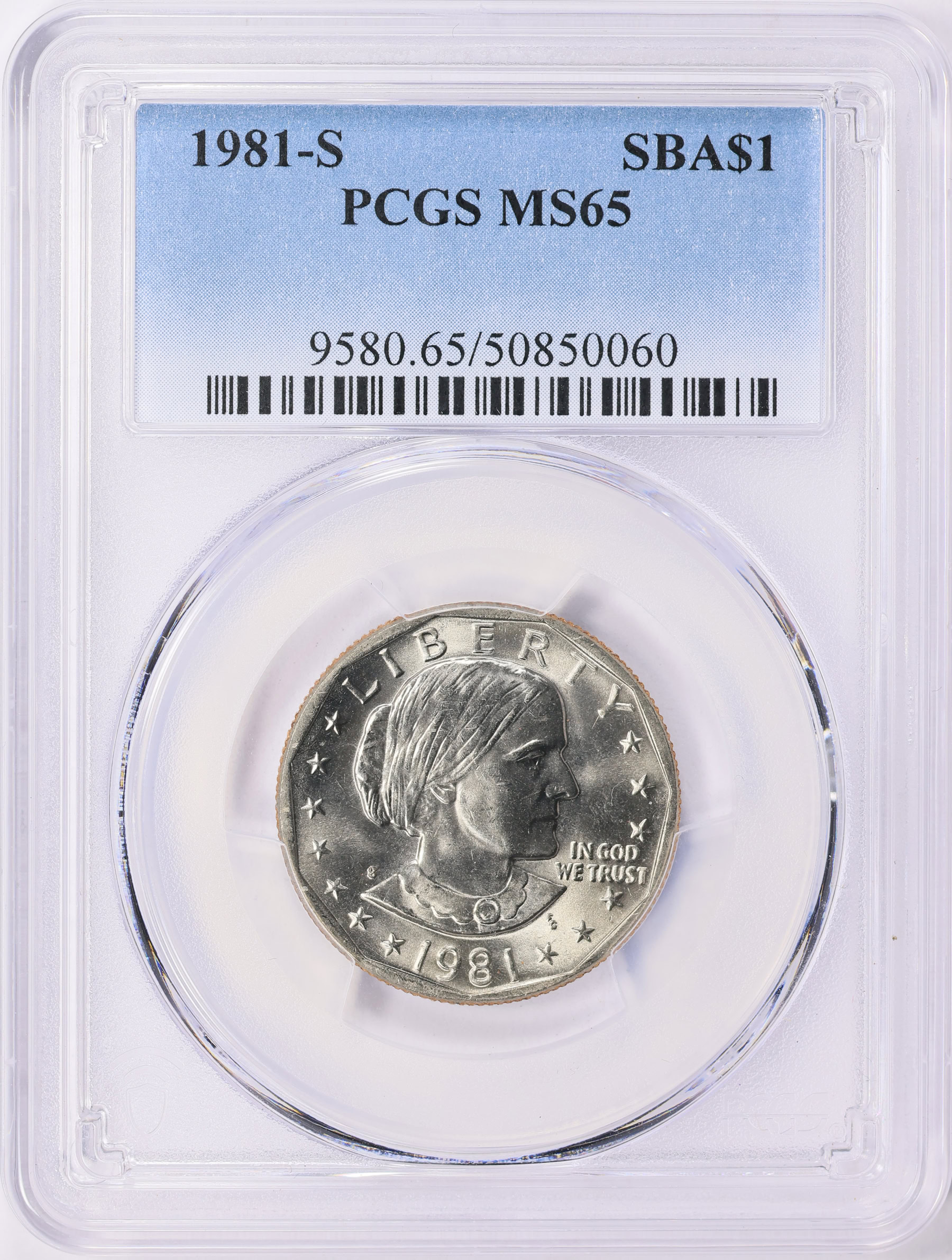 1981-S Susan B. Anthony Dollar PCGS MS-65 (Item 1747741) | GreatCollections Coin Auctions