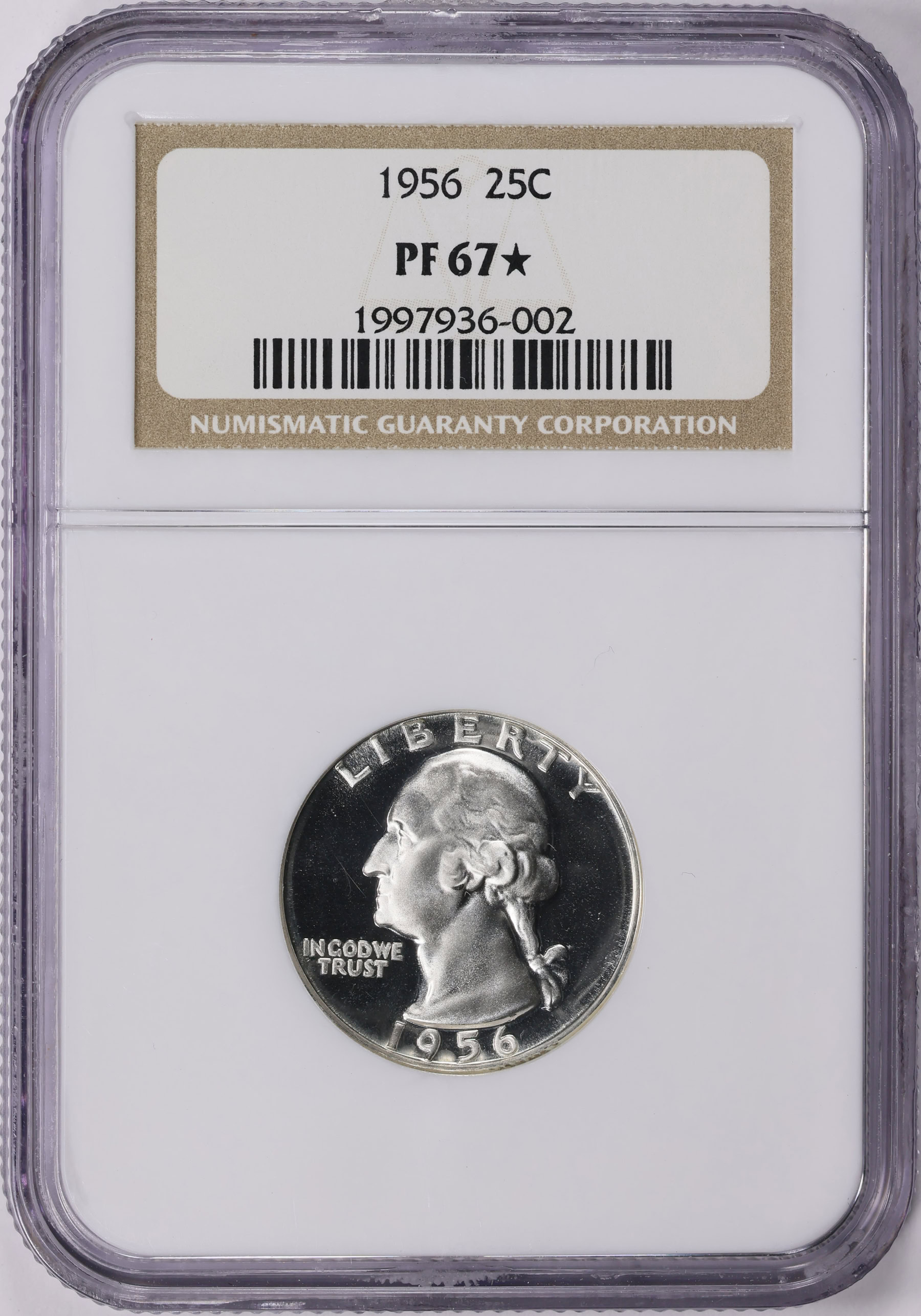1956 Washington Quarter NGC Proof-67 ★ (Item 1747775 ...