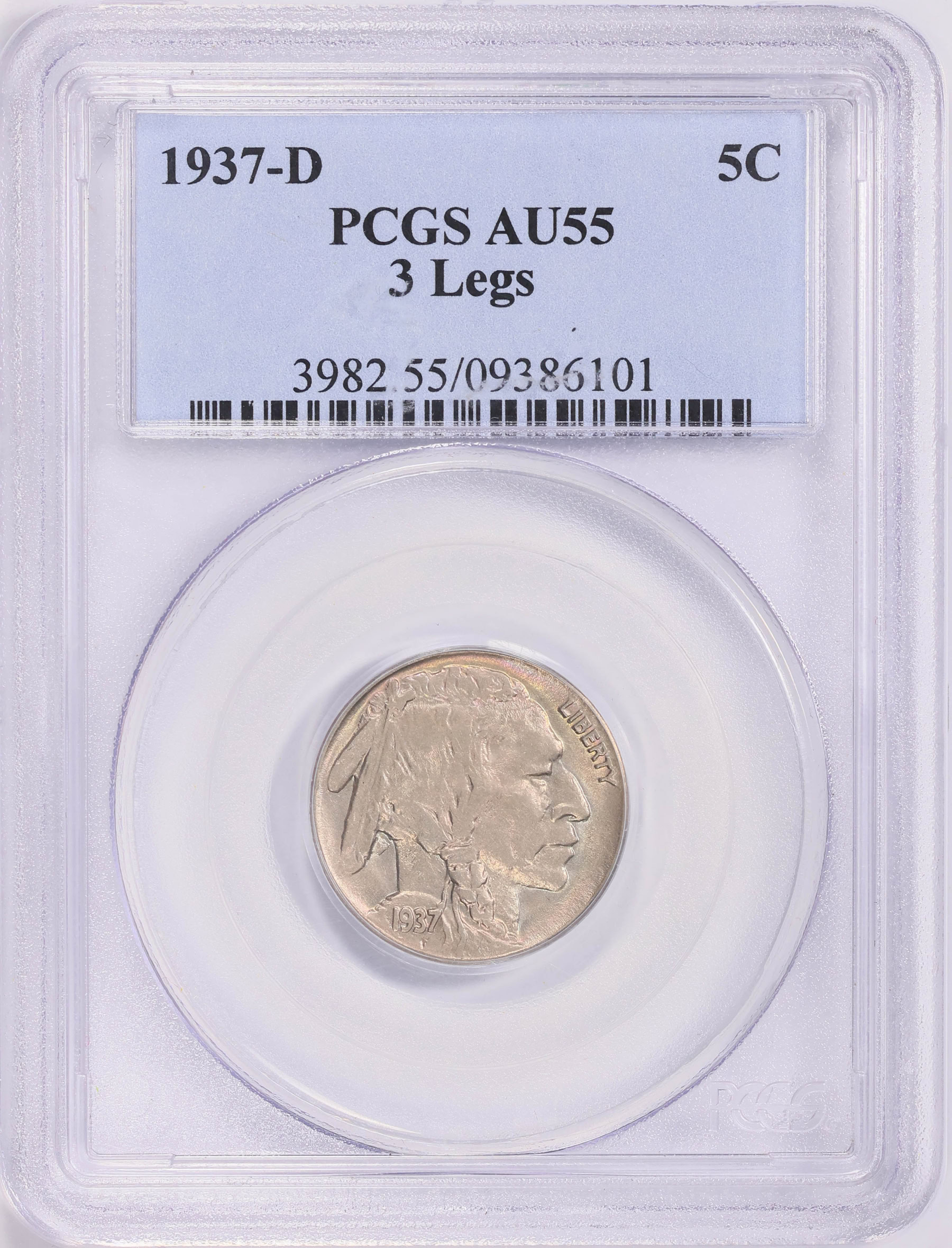 1937-D Buffalo Nickel 3 Legs PCGS AU-55 (Item 1747796) | GreatCollections Coin Auctions