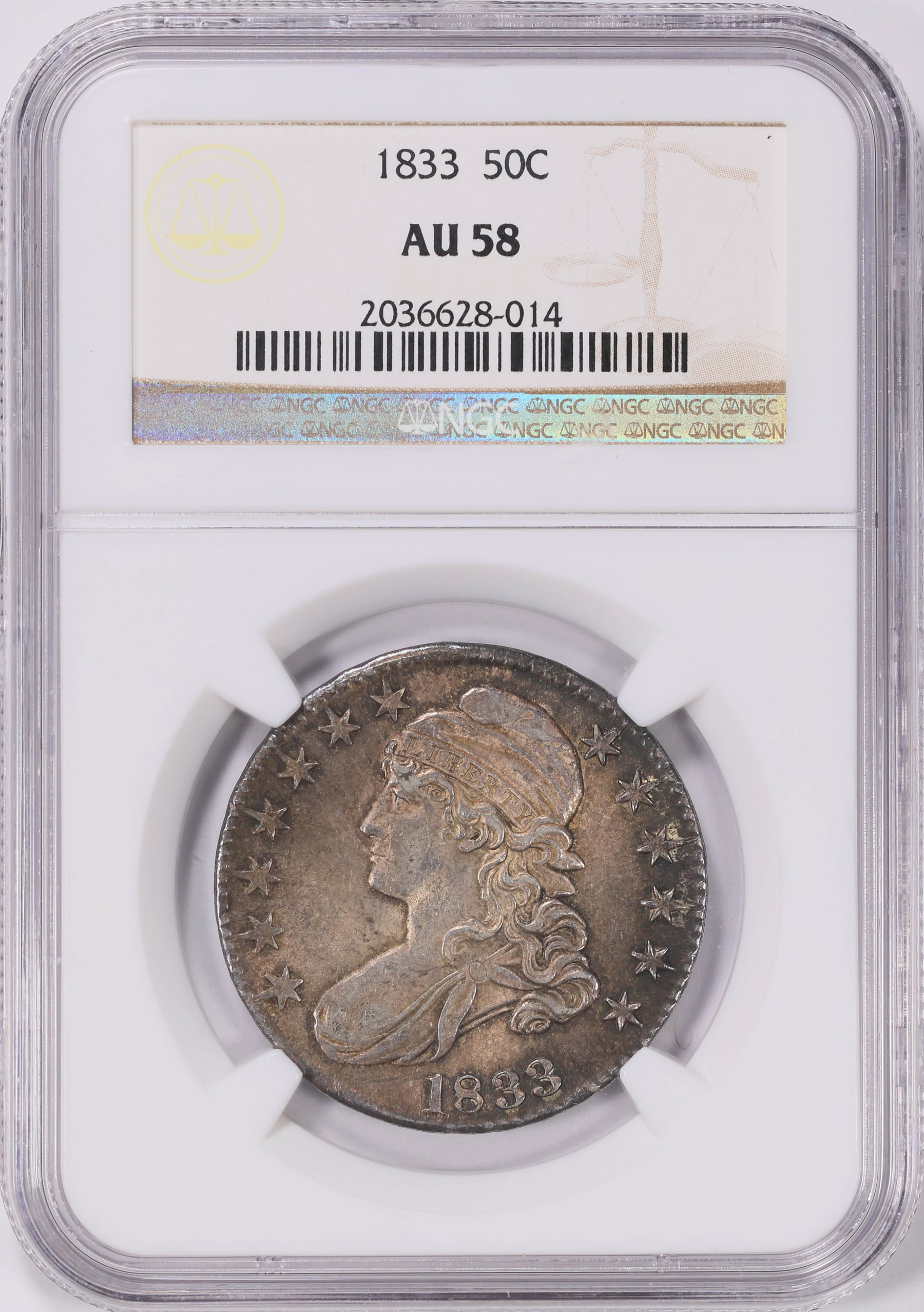 1833 Capped Bust Half Dollar NGC AU-58 (Item 1747805 ...