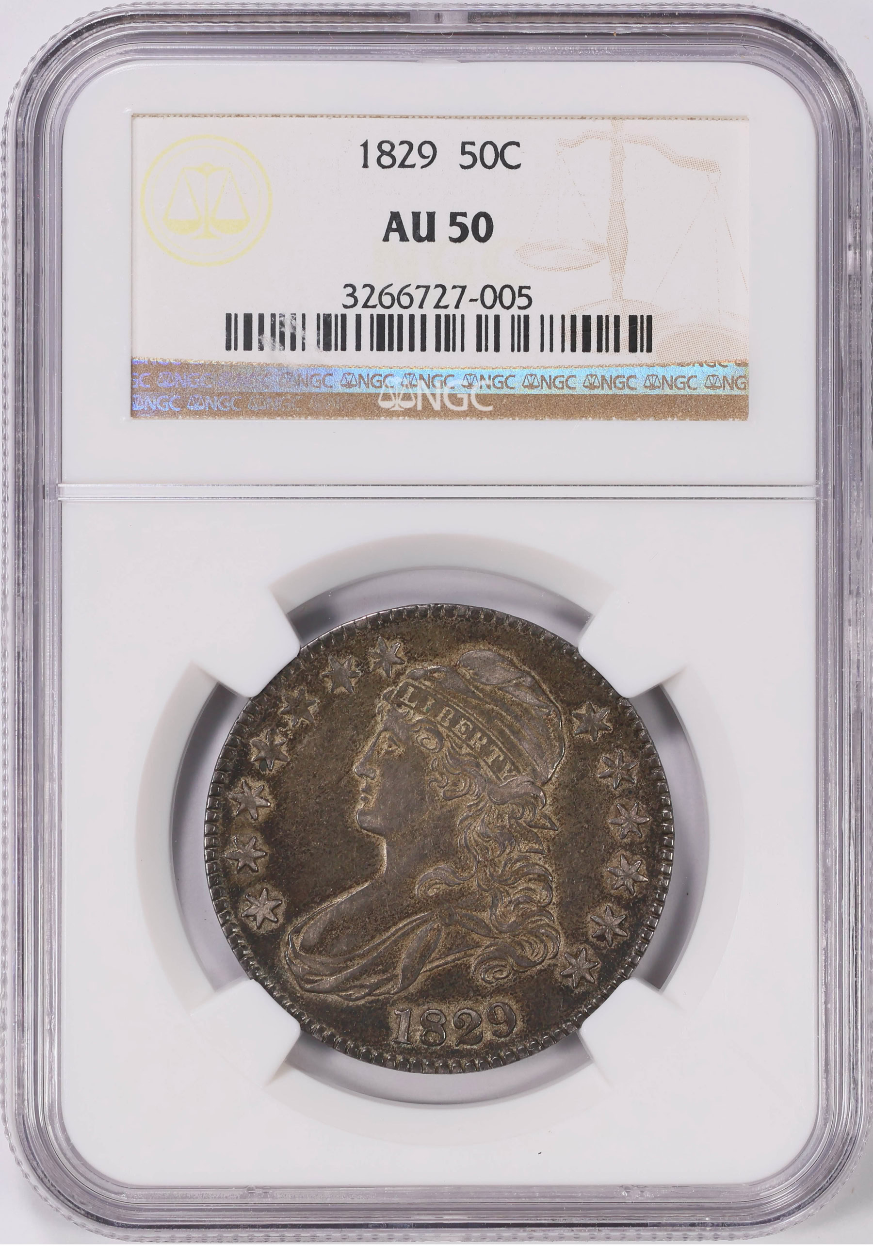 1829 Capped Bust Half Dollar NGC AU-50 (Item 1747815 ...
