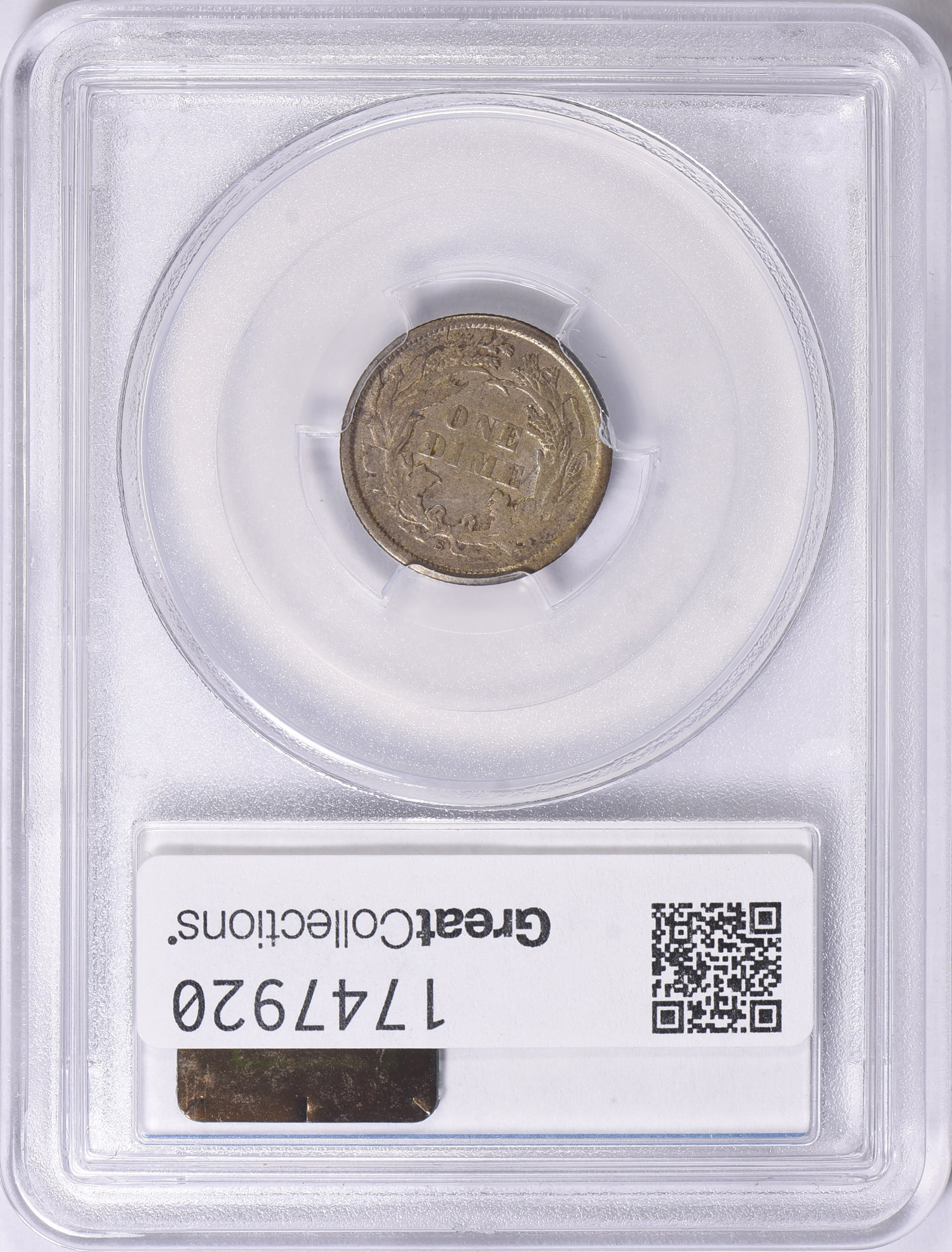 1874-S Seated Liberty Dime Arrows PCGS AU-50 (Item 1747920) | GreatCollections Coin Auctions
